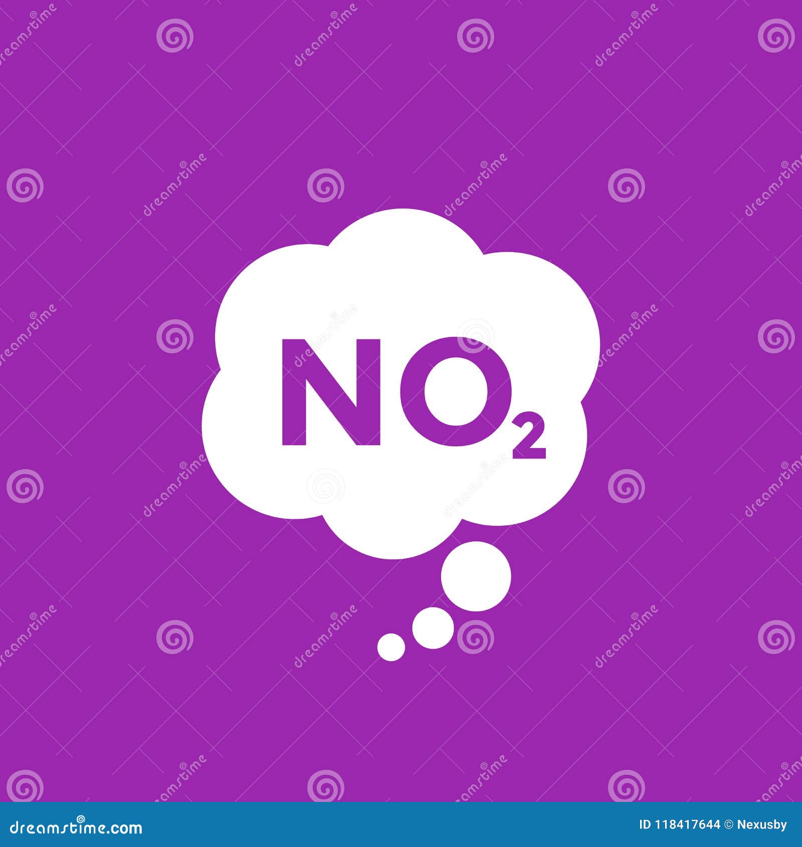 NO2, Nitrogen Dioxide Icon Vector Illustration | CartoonDealer.com ...