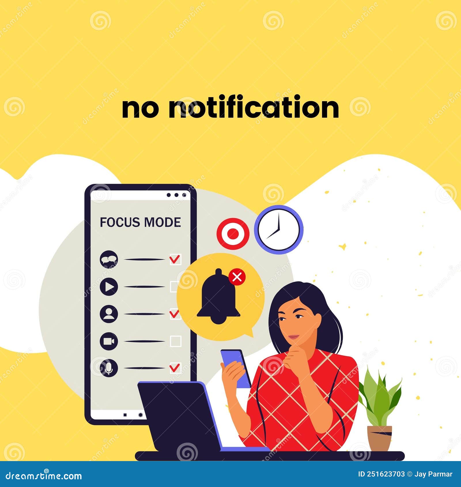 No Notification Illustration Instagram Posts Stock Illustration ...