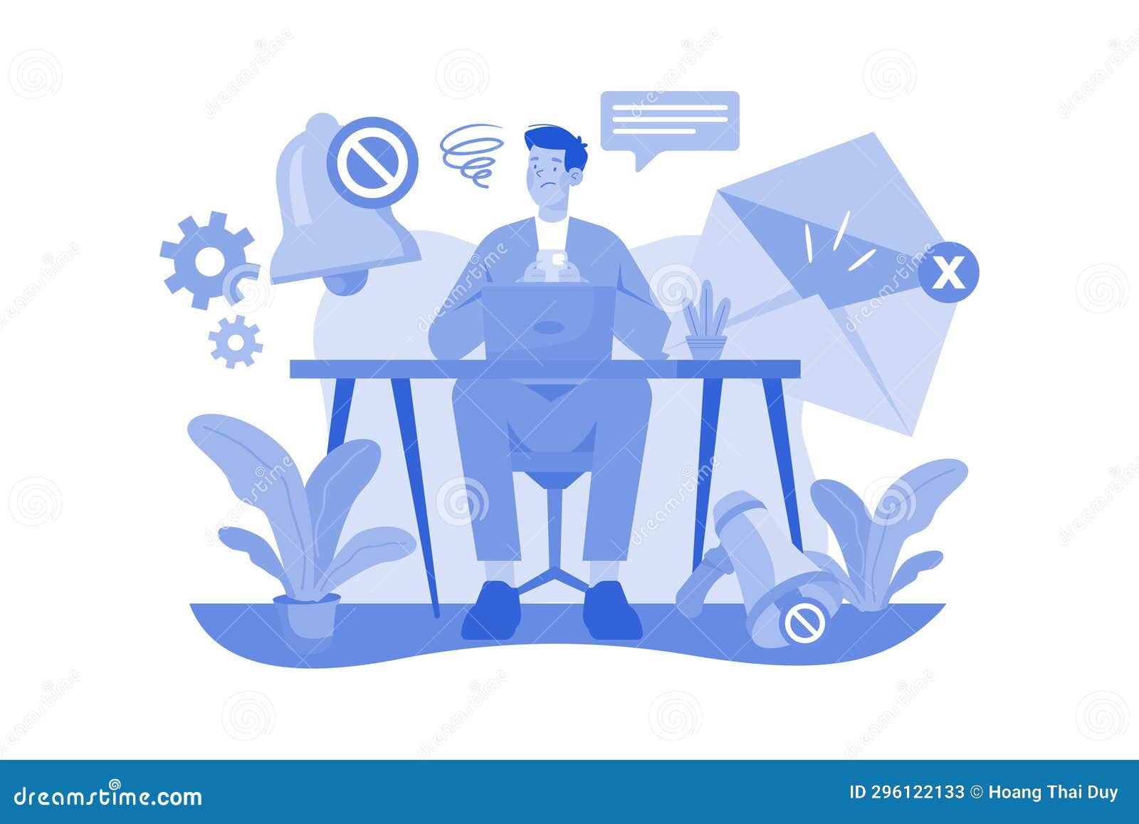 No Notifications Illustration Concept on a White Background Stock ...