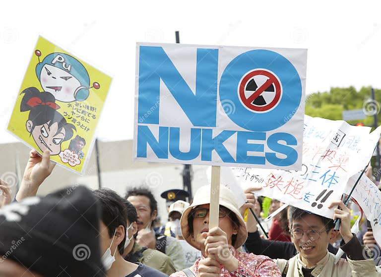 NO NUKES editorial image. Image of anger, movement, sign - 19341390