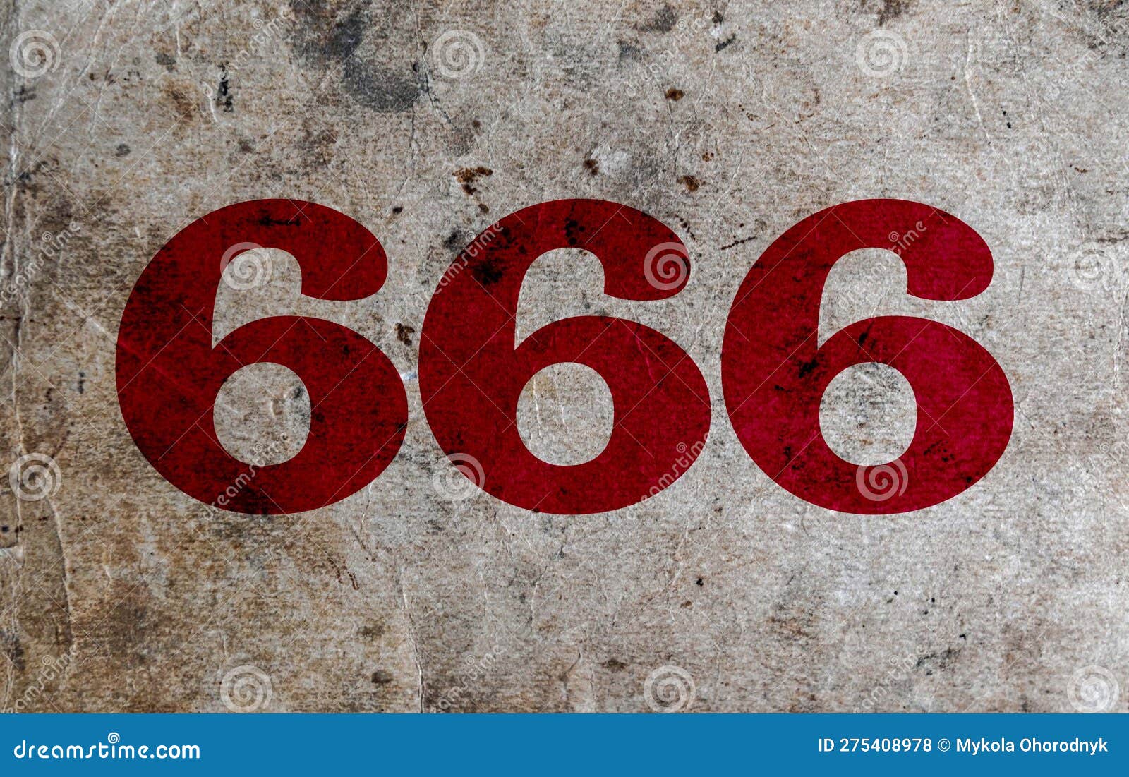 No. 666. the Number Three Sixes Stock Photo - Image of decoration ...