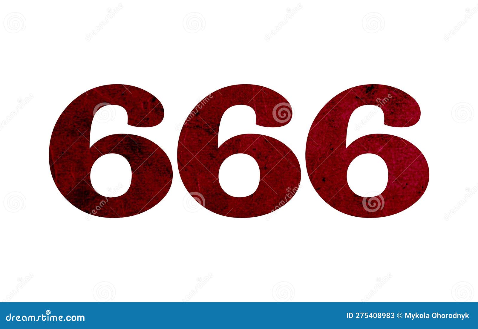 No. 666. the Number Three Sixes Stock Image - Image of engraving, dust ...