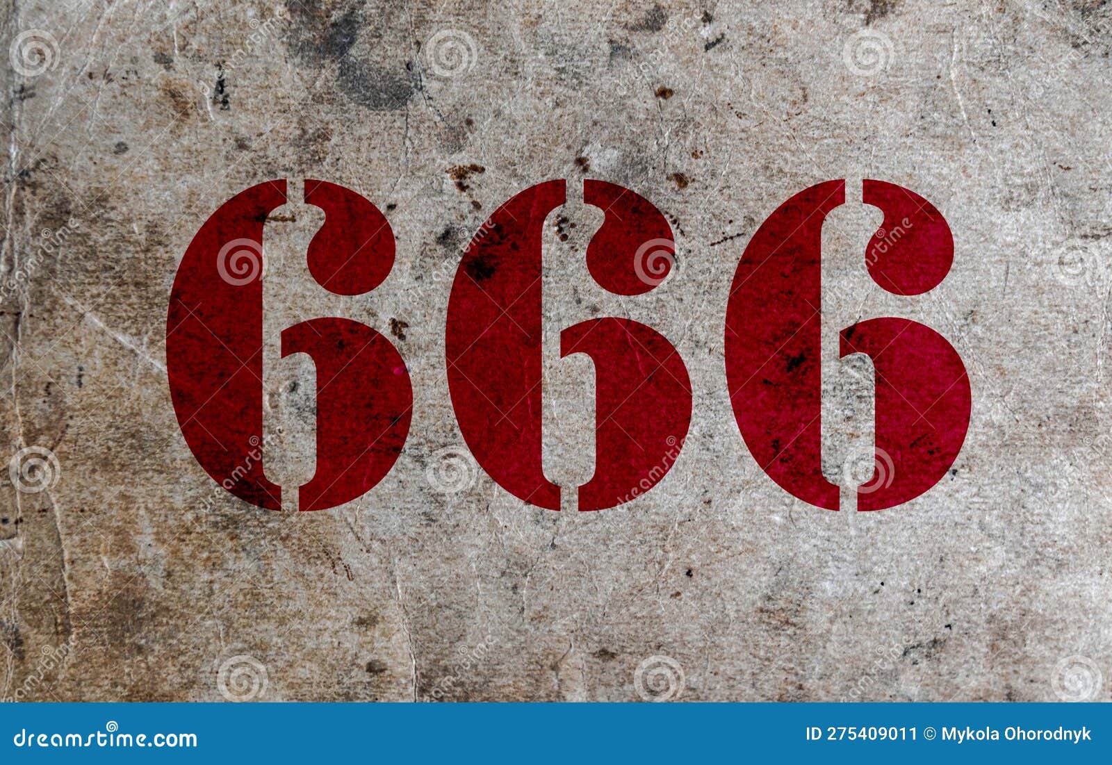 No. 666. the Number Three Sixes Stock Image - Image of label, brown ...