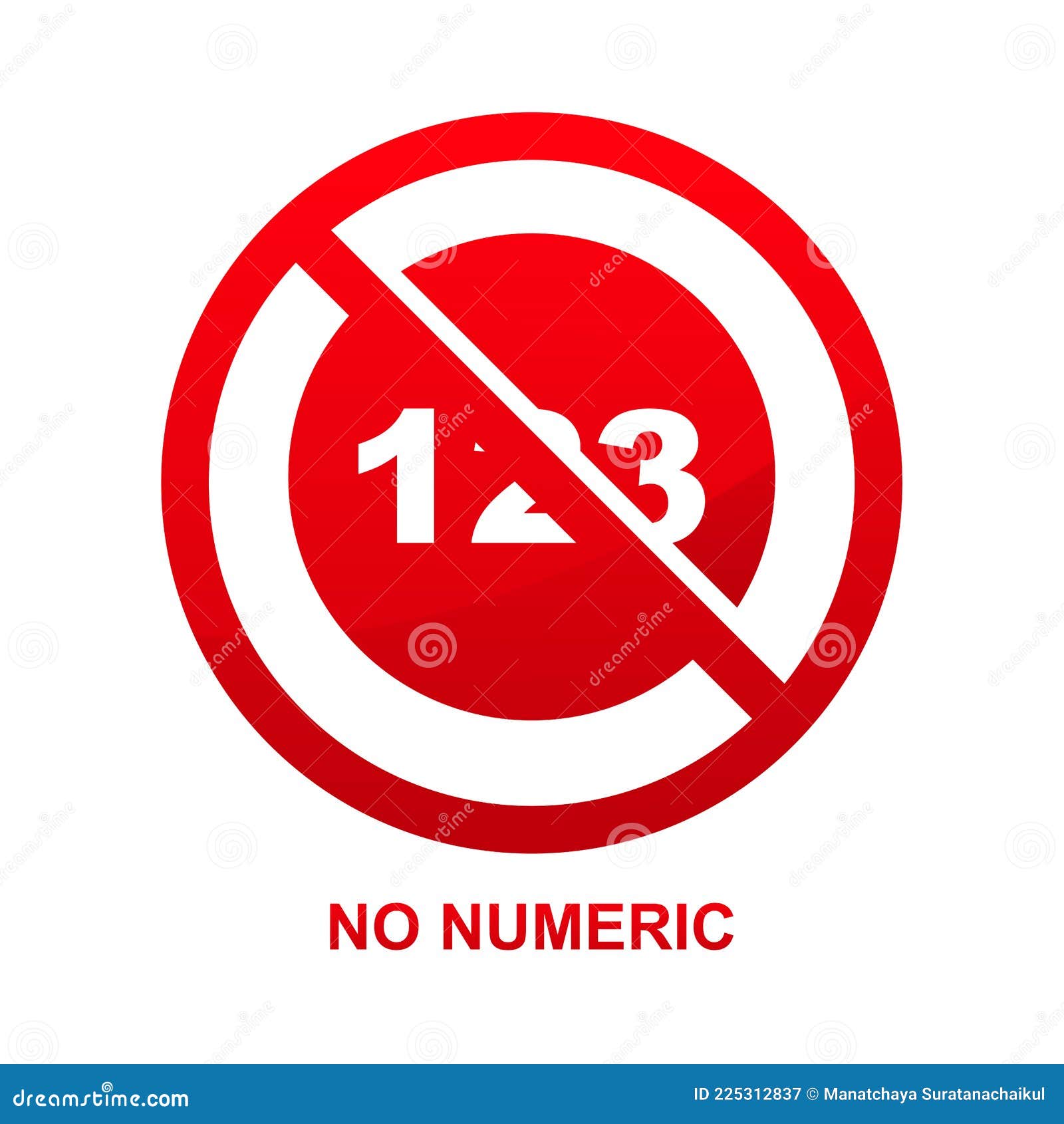 No Numeric Sign Isolated on White Background Stock Vector ...