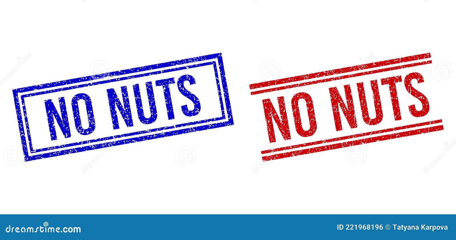 Rubber Textured NO NUTS Seal with Double Lines Stock Vector ...