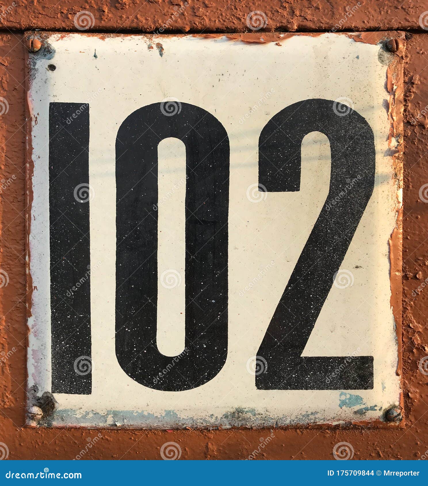No 102 stock photo. Image of black, painted, plate, number - 175709844