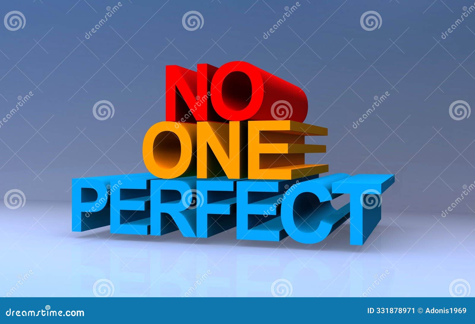 No one perfect on blue stock illustration. Illustration of effort ...
