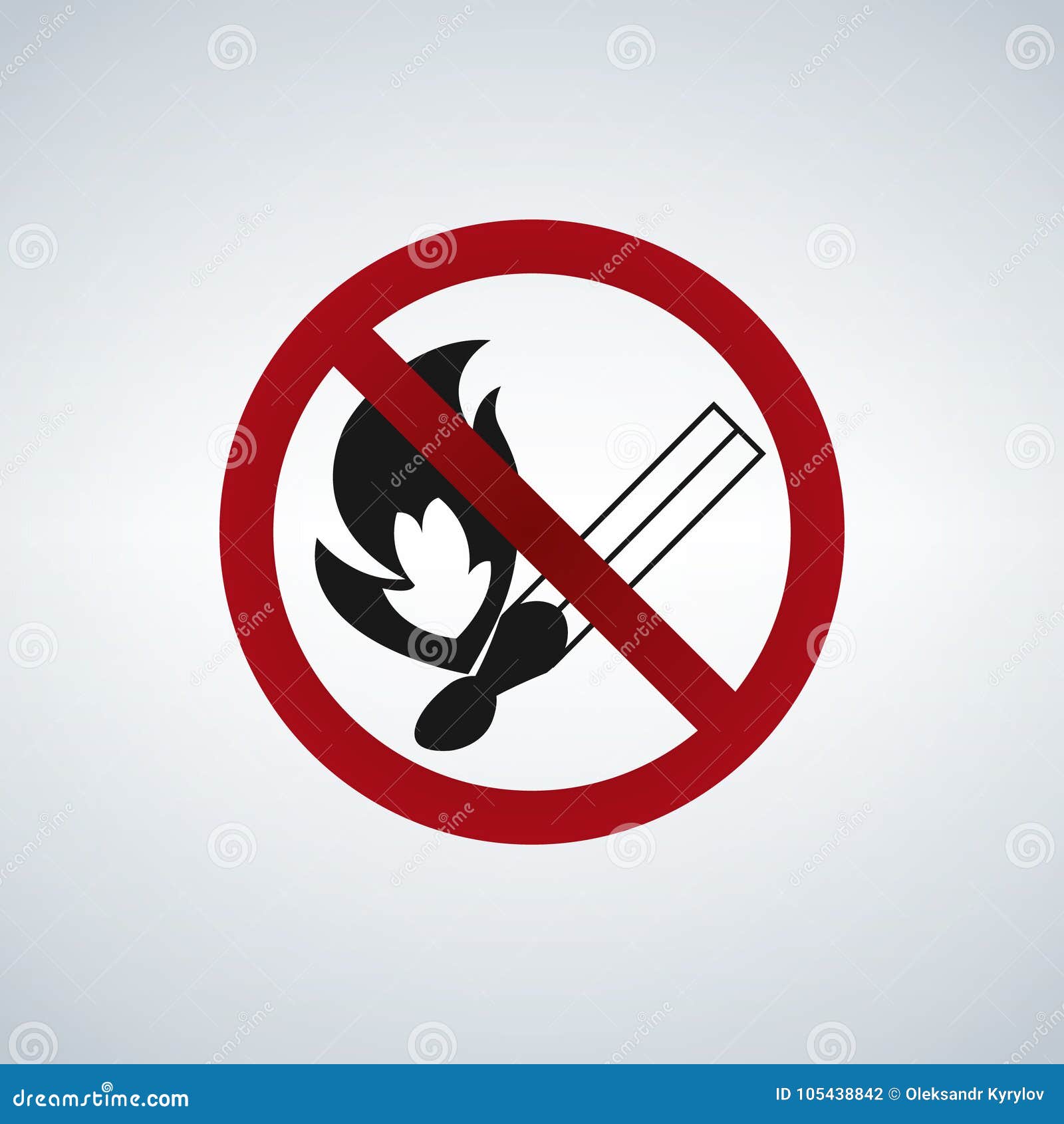 No Open Flame, No Fire Sign Stock Vector - Illustration of danger, dont ...