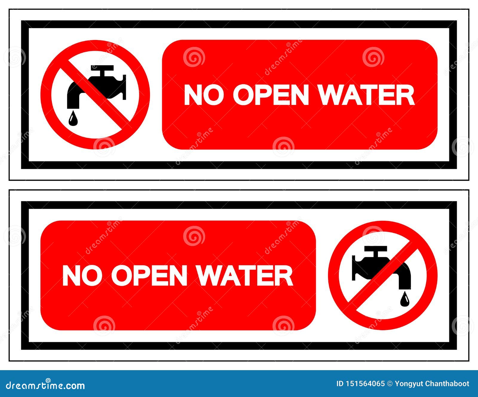 No Open Water Symbol Sign, Vector Illustration, Isolate on White ...