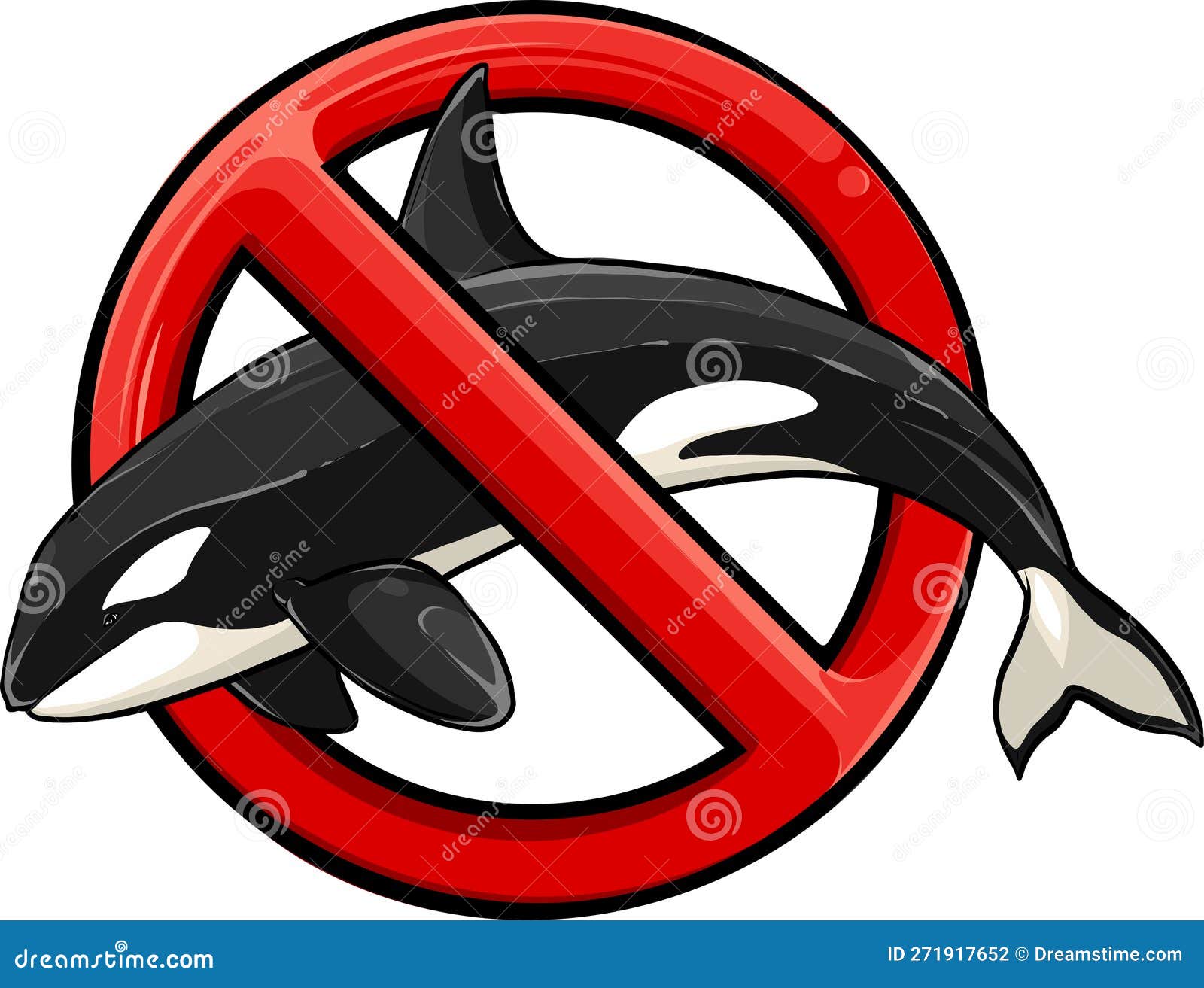 No Orca Sign Icon Vector Illustration Stock Vector - Illustration of ...