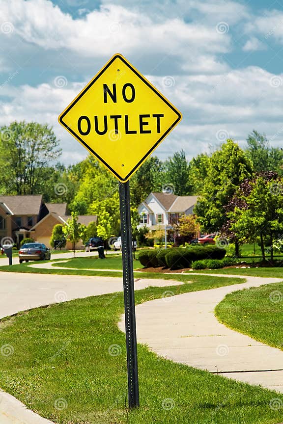 No Outlet Street stock photo. Image of outlet, neighborhood - 5227366