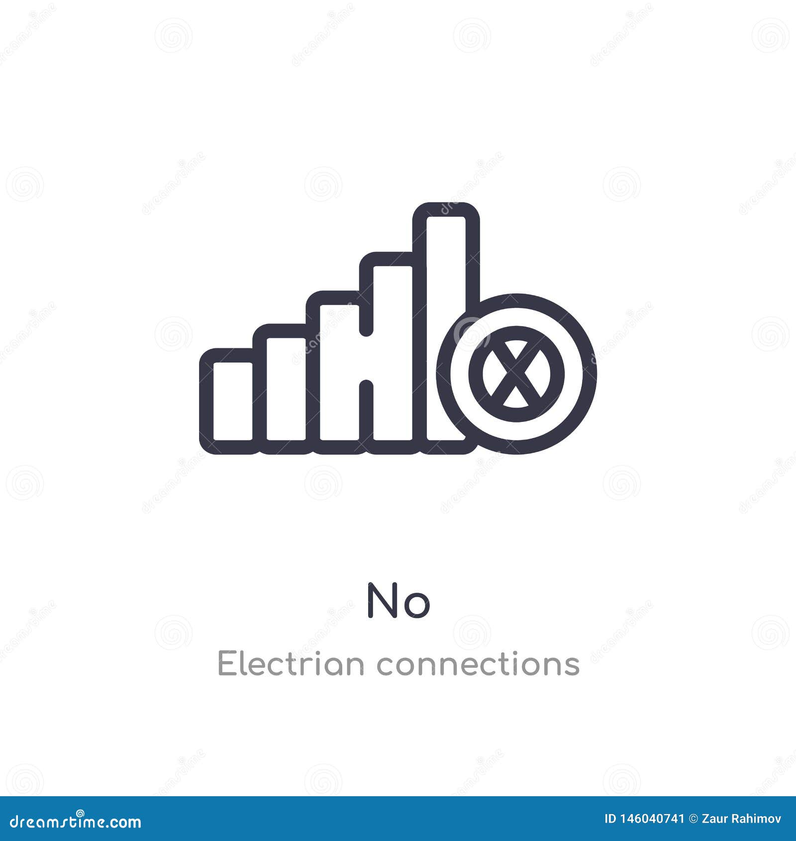 No Outline Icon. Isolated Line Vector Illustration from Electrian ...
