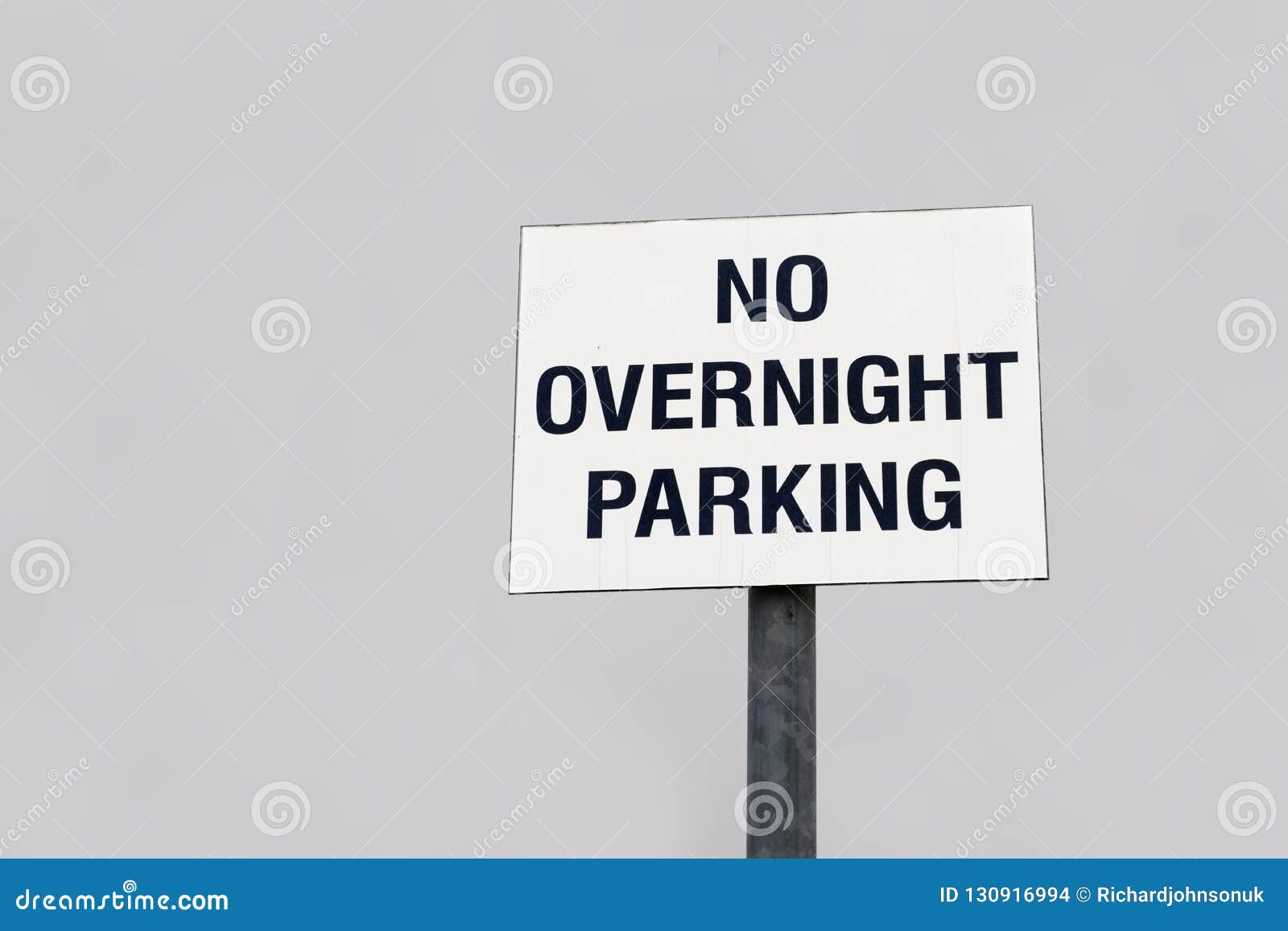 No overnight parking sign stock photo. Image of overnight - 130916994