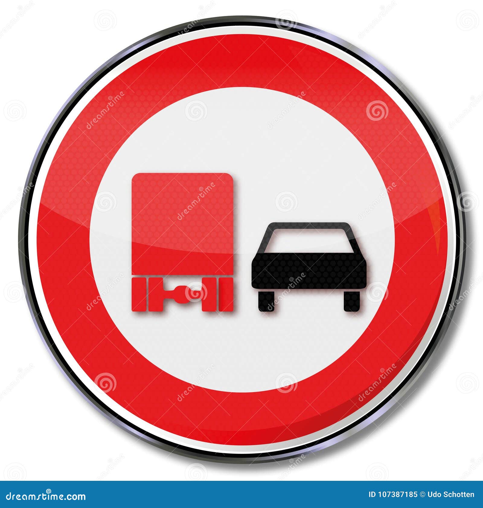 Lorry Overtaking Ban Flat Vector Diagram | CartoonDealer.com #87867853