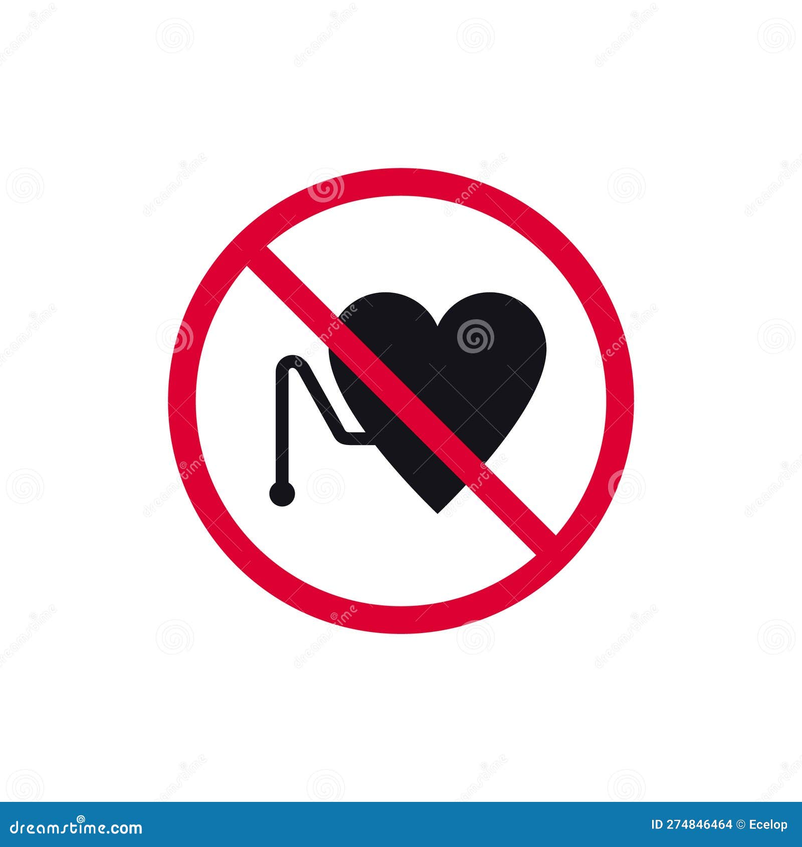 No Pacemakers Prohibited Sign, Forbidden Modern Round Sticker, Vector ...