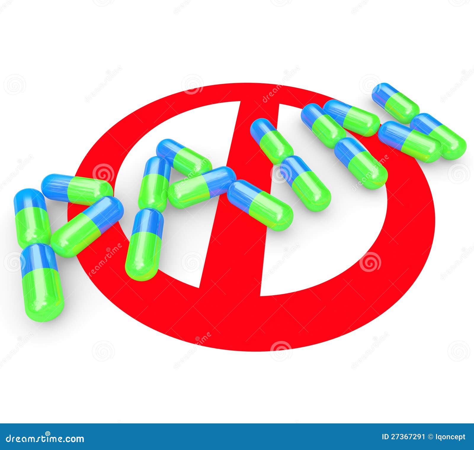 No Pain Word Pills Capsules Alleviate Stock Illustration - Illustration ...