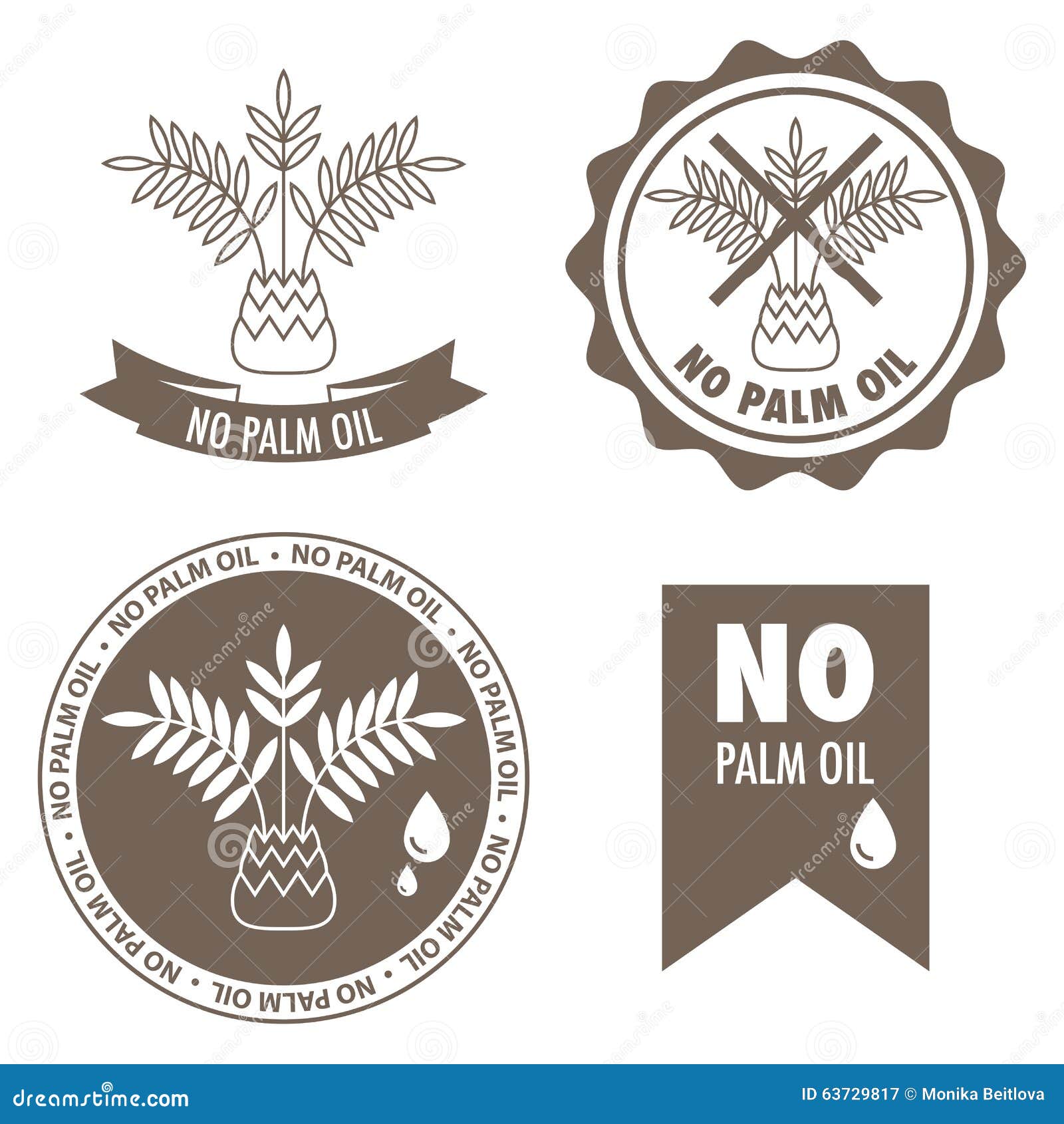 No palm oil labels stock vector. Illustration of indonesia - 63729817