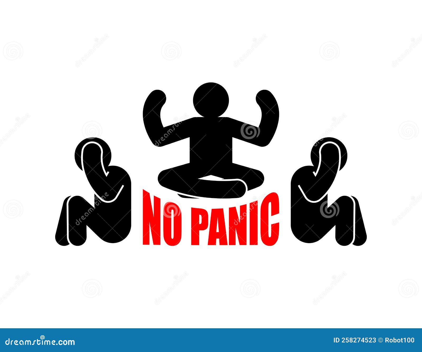 No Panic Sign. Keep Calm Symbol Stock Vector - Illustration of graphic ...