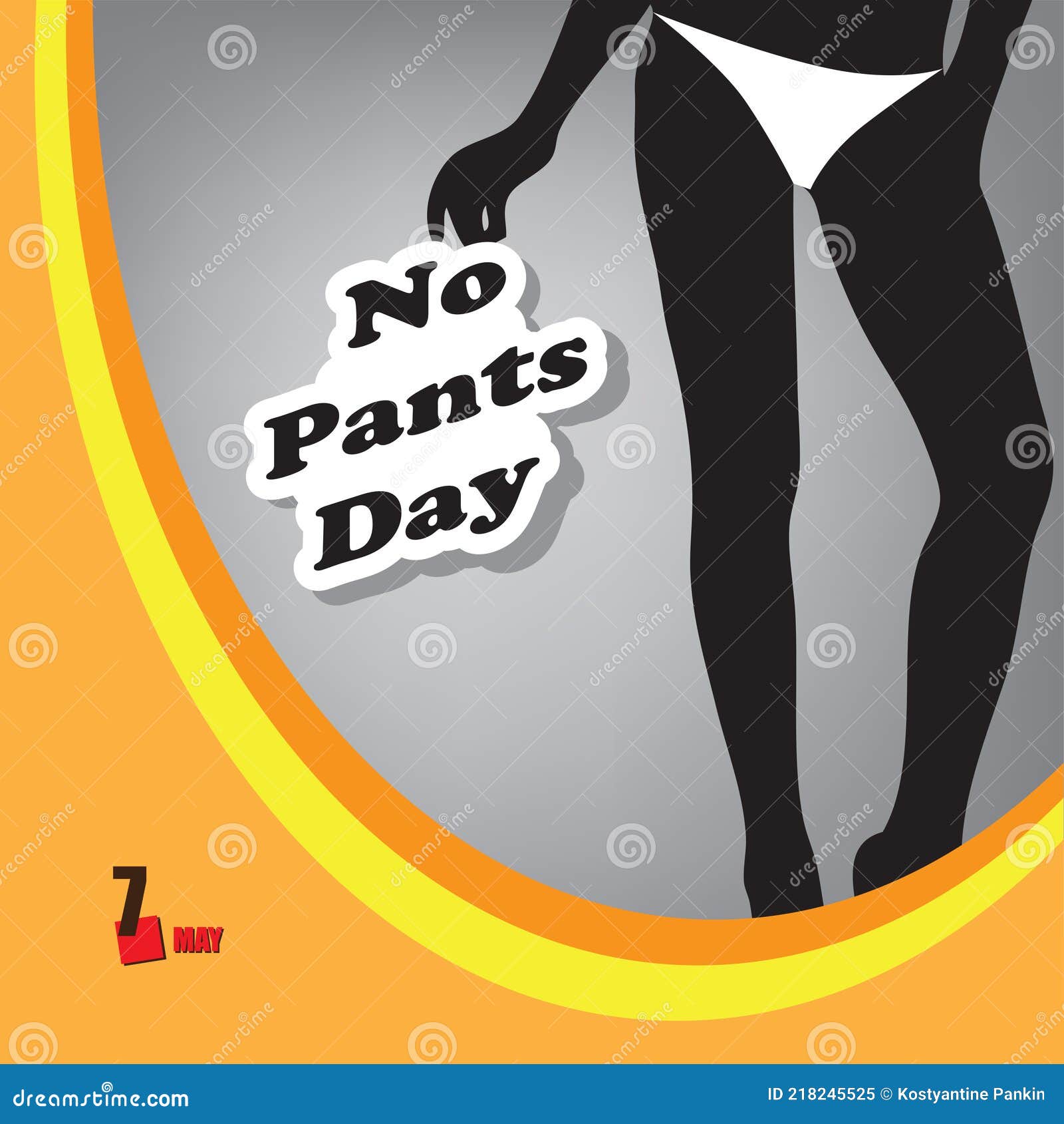 No Pants Day stock vector. Illustration of breeches - 218245525