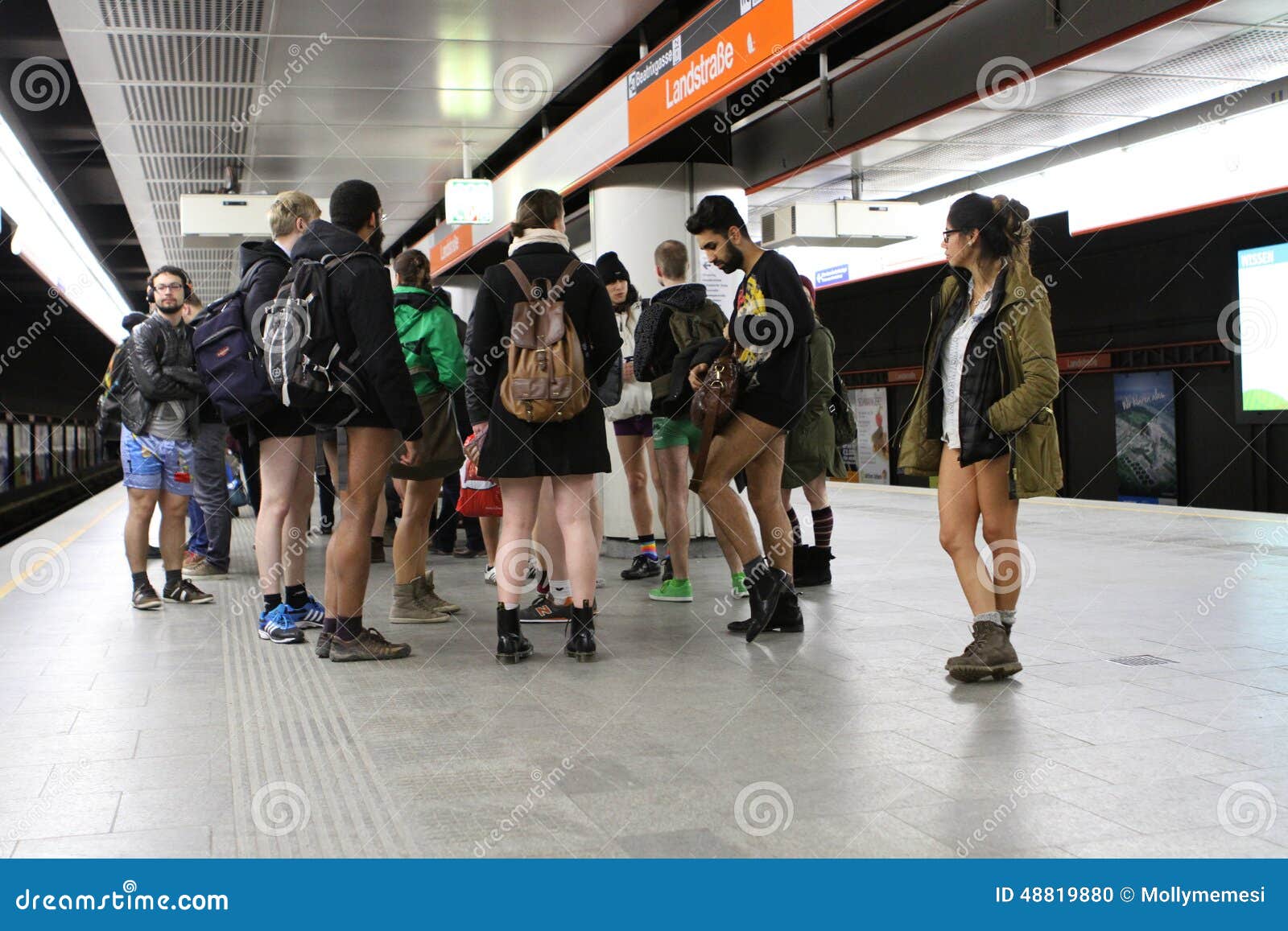 No Pants Day Vienna Subway Ride Editorial Photo | CartoonDealer.com ...