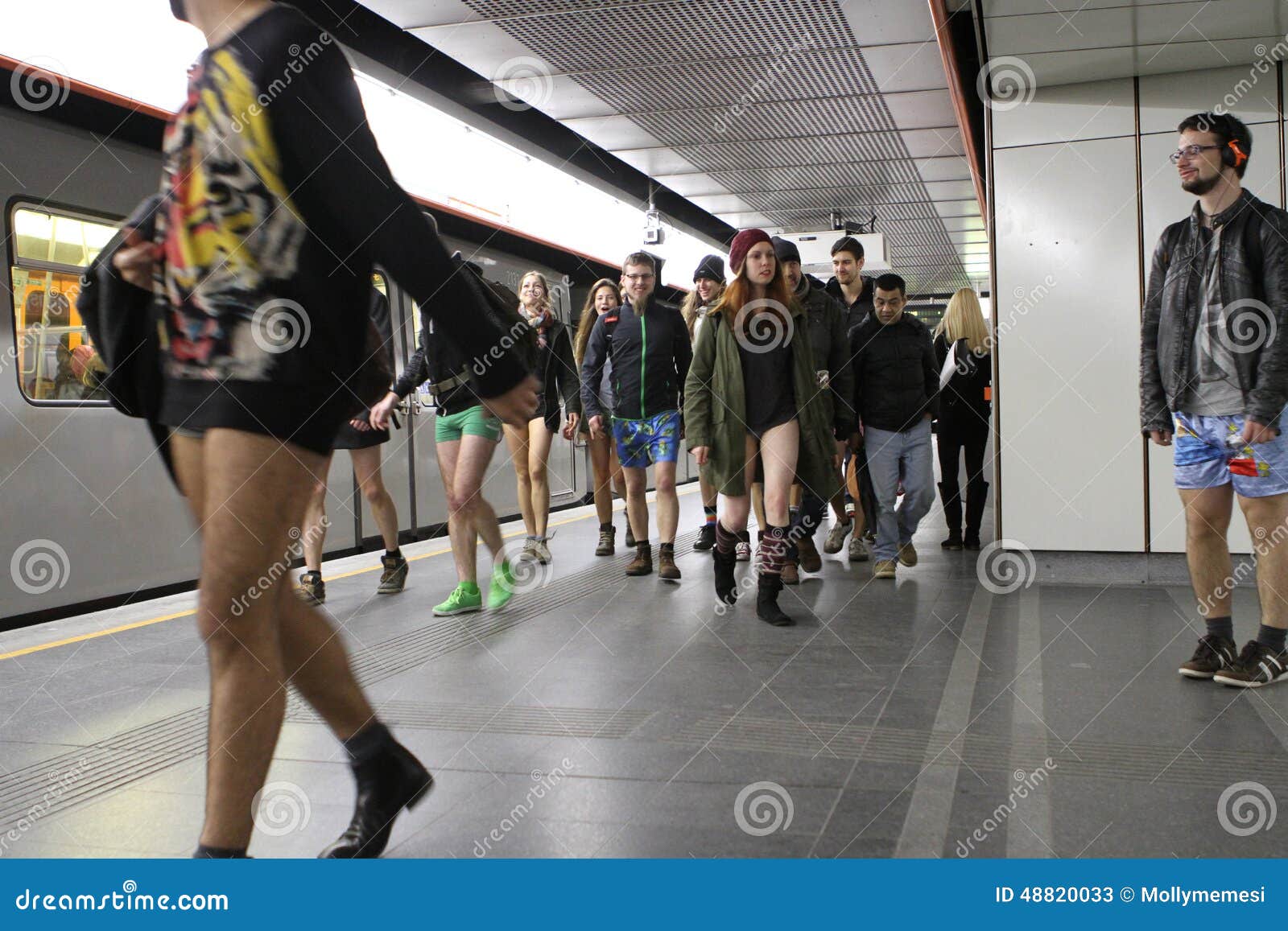 No Pants Day Vienna Subway Ride Editorial Stock Photo - Image of pants ...