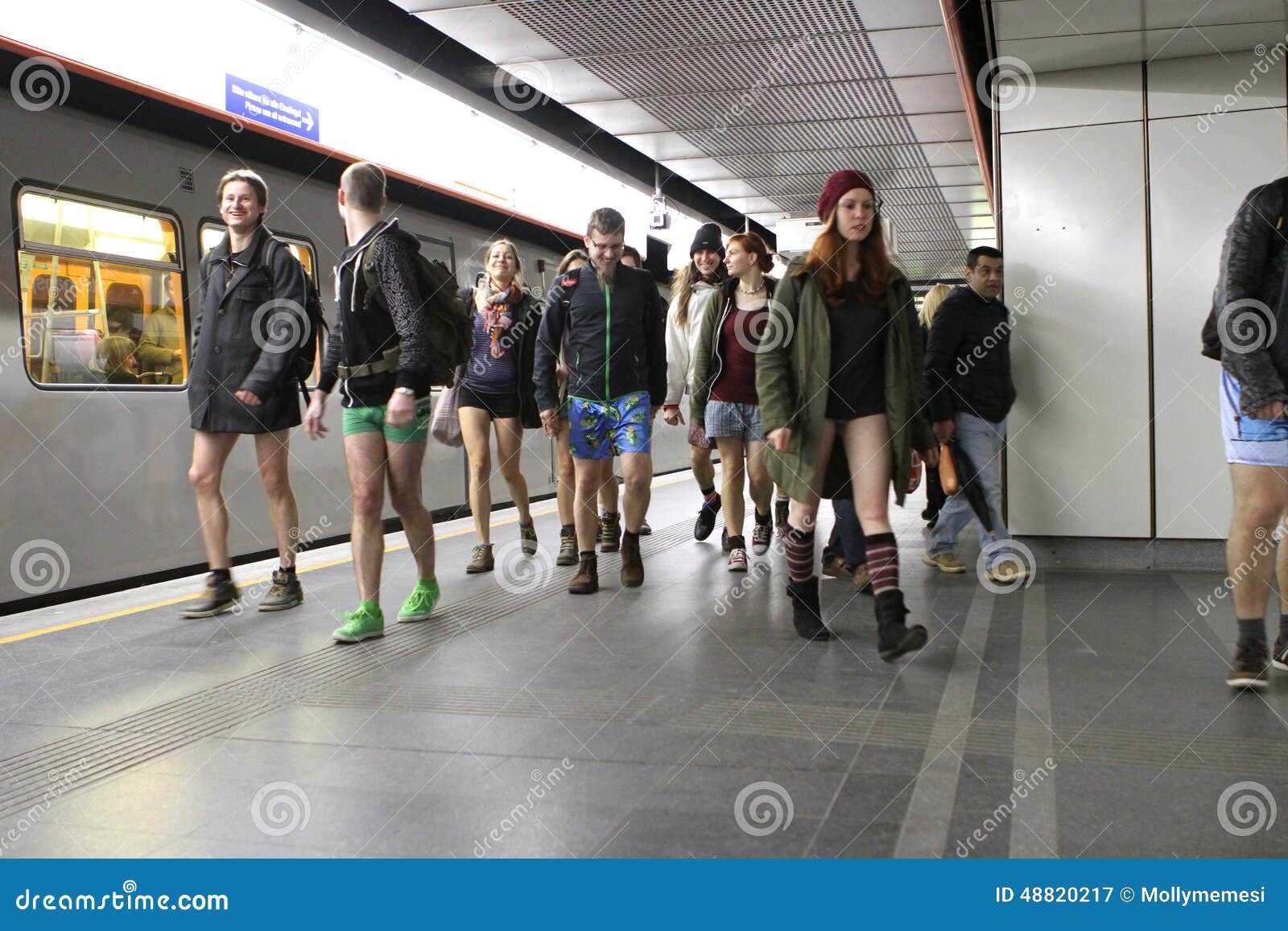 No Pants Day Vienna Subway Ride Editorial Image | CartoonDealer.com ...
