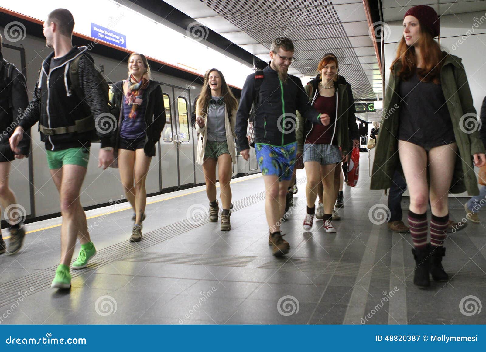 No Pants Day Vienna Subway Ride Editorial Photo | CartoonDealer.com ...