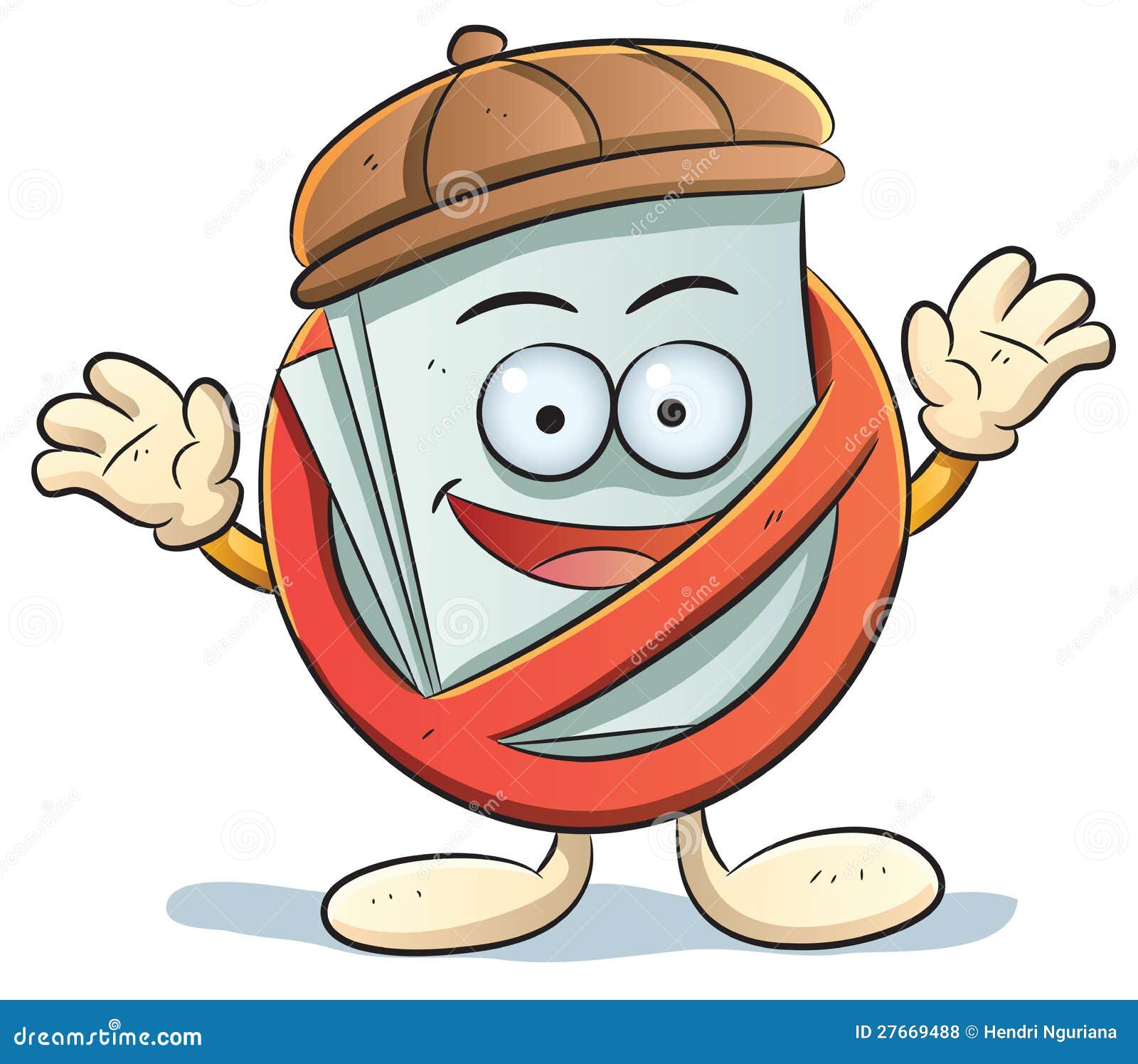 No Paper Mascot stock vector. Illustration of sign, happy - 27669488