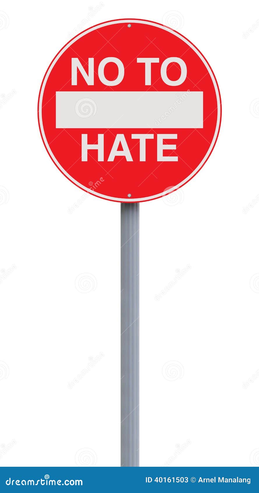 No para odiar imagen de archivo. Imagen de prevenga, camino - 40161503