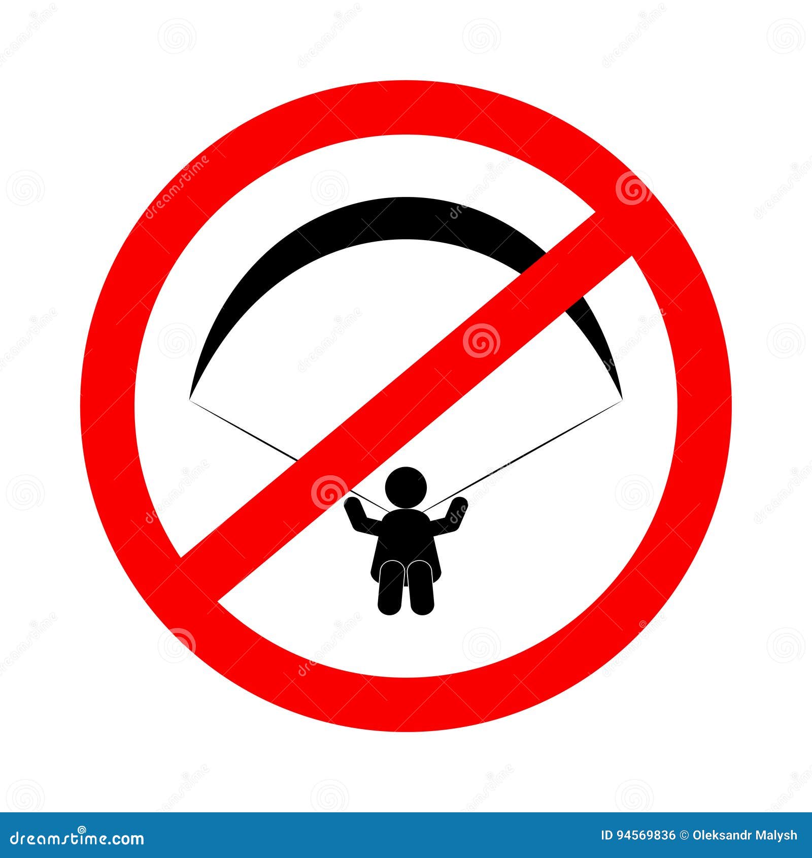 No paragliding sign stock vector. Illustration of outdoor - 94569836