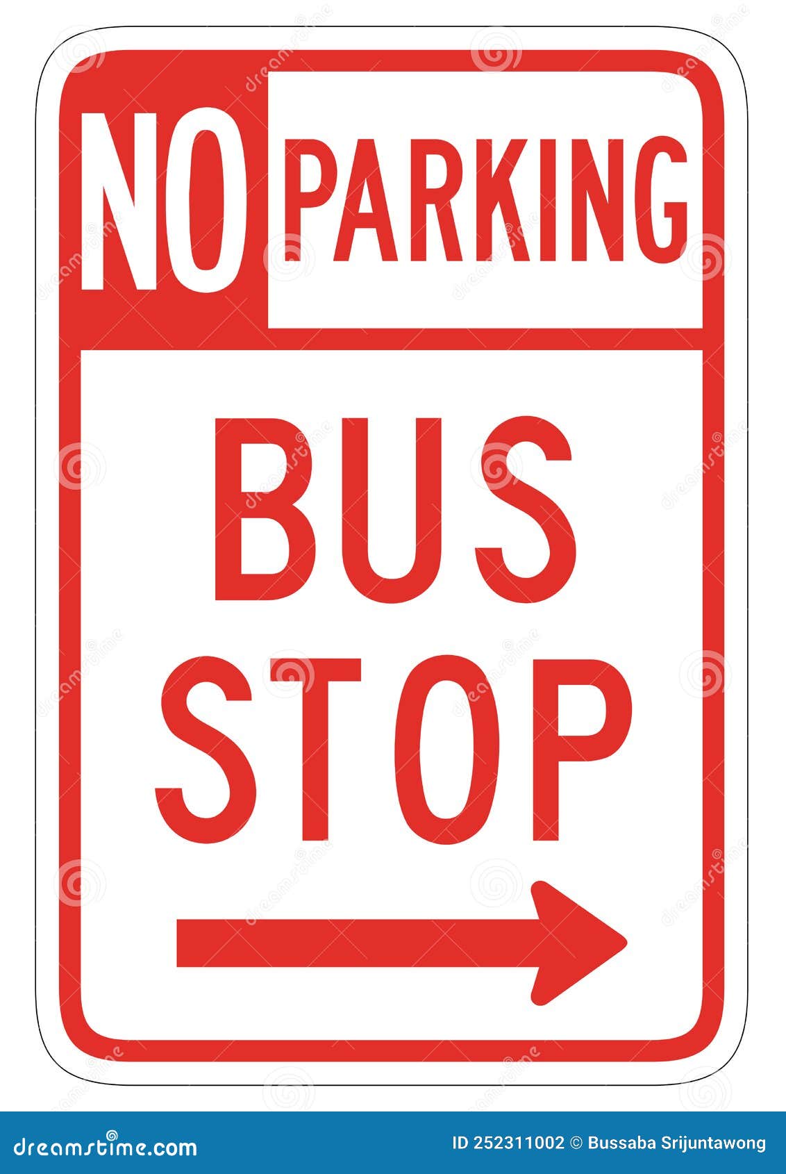 No parking bus stop stock illustration. Illustration of isolated ...