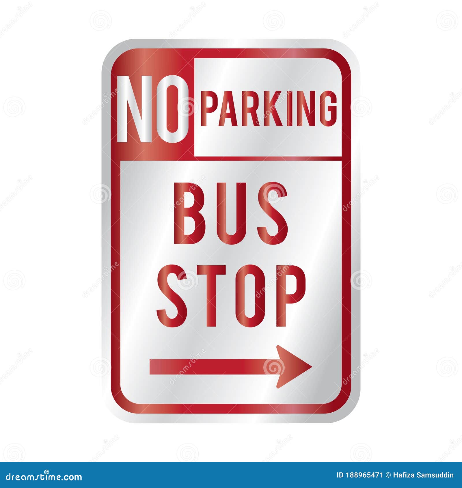 No Parking Bus Stop Sign. Vector Illustration Decorative Design Stock ...