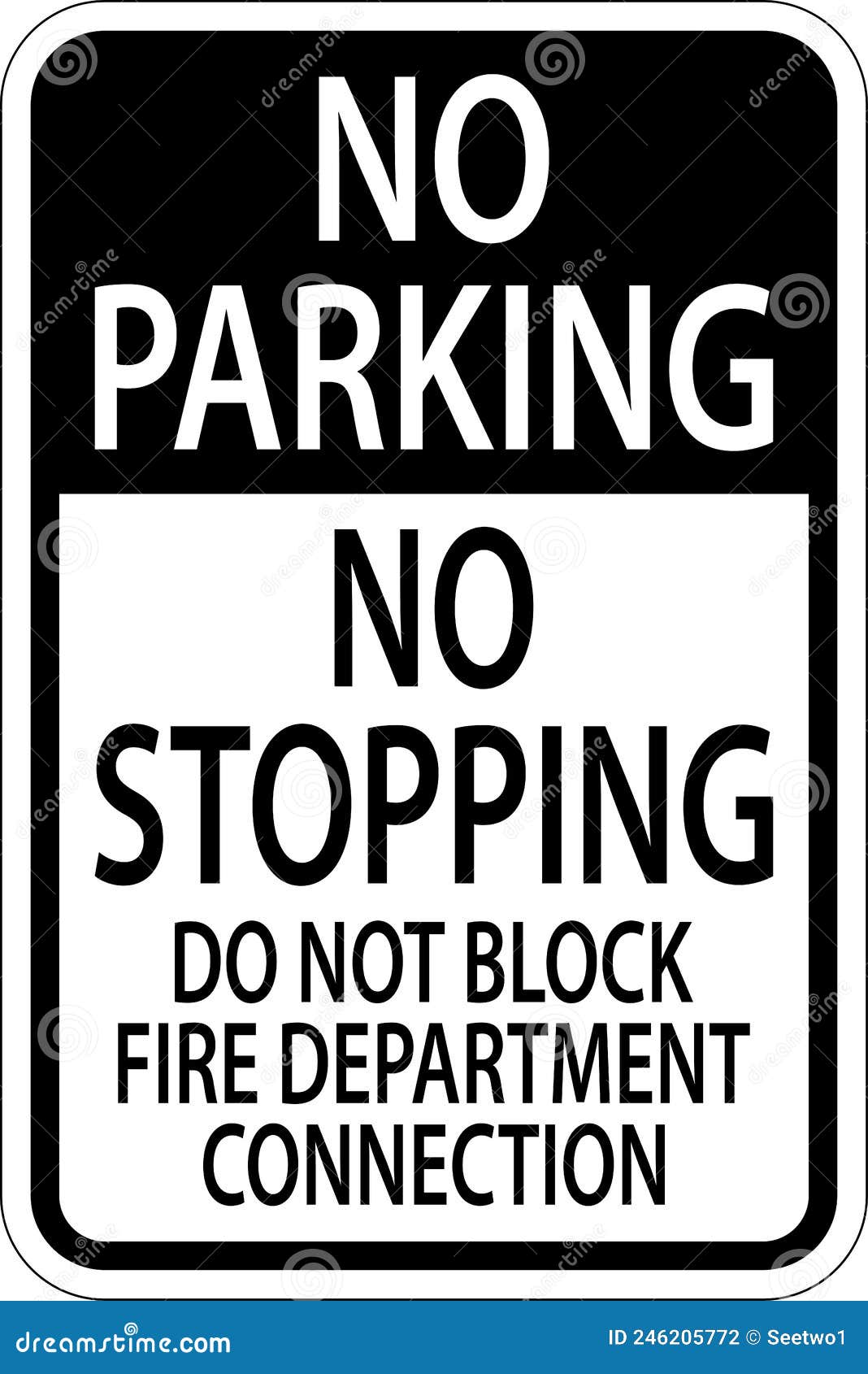 Do Not Block Fire Extinguisher Warning Label. Editable And Scalable ...