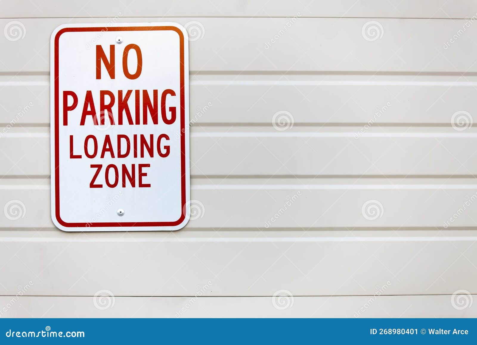 No Parking Loading Zone Sign Stock Image - Image of security, cargo ...