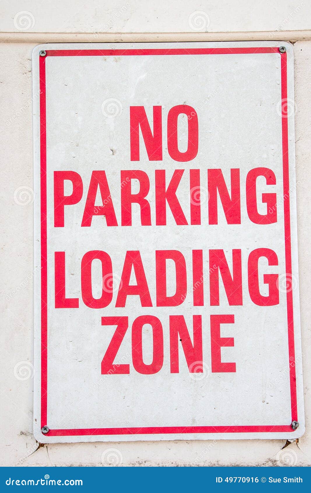 No Parking Loading Zone Sign Stock Photo - Image of parking ...