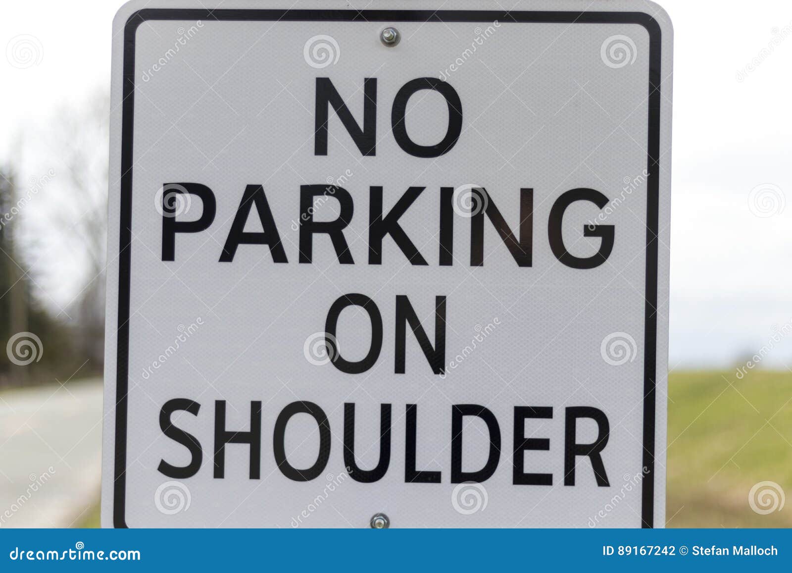 No Parking On Shoulder Sign Stock Photo | CartoonDealer.com #89167242