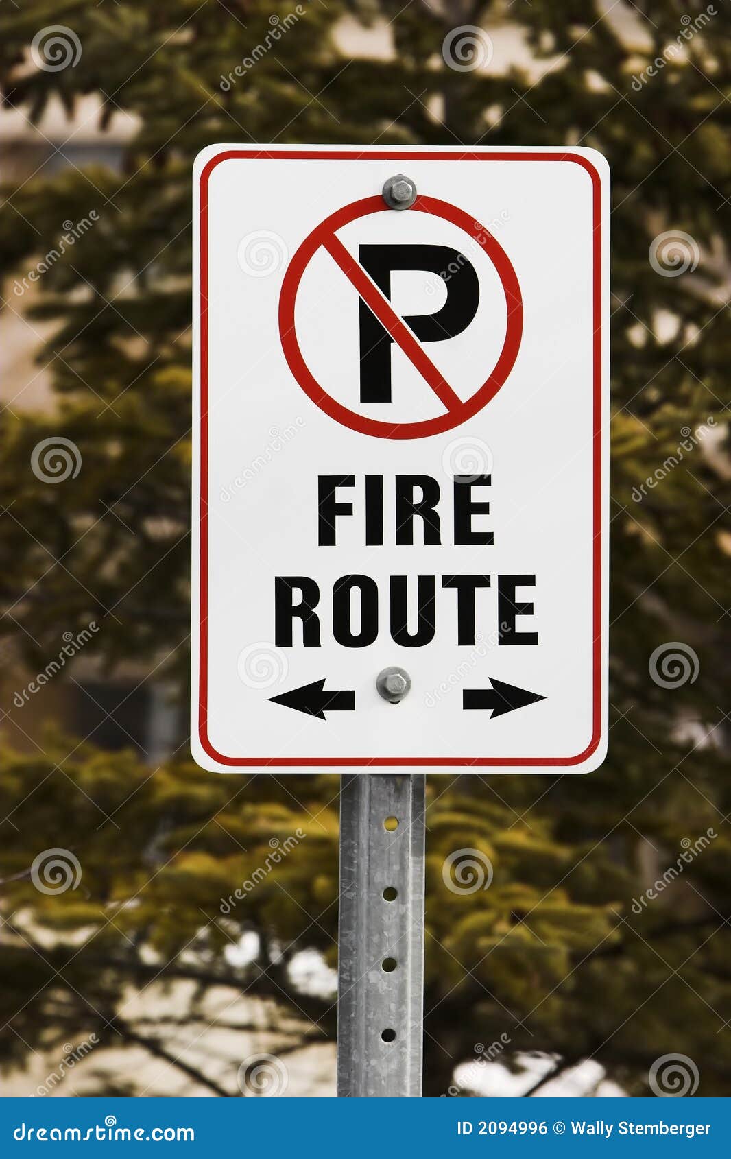 Fire Route Signage Post