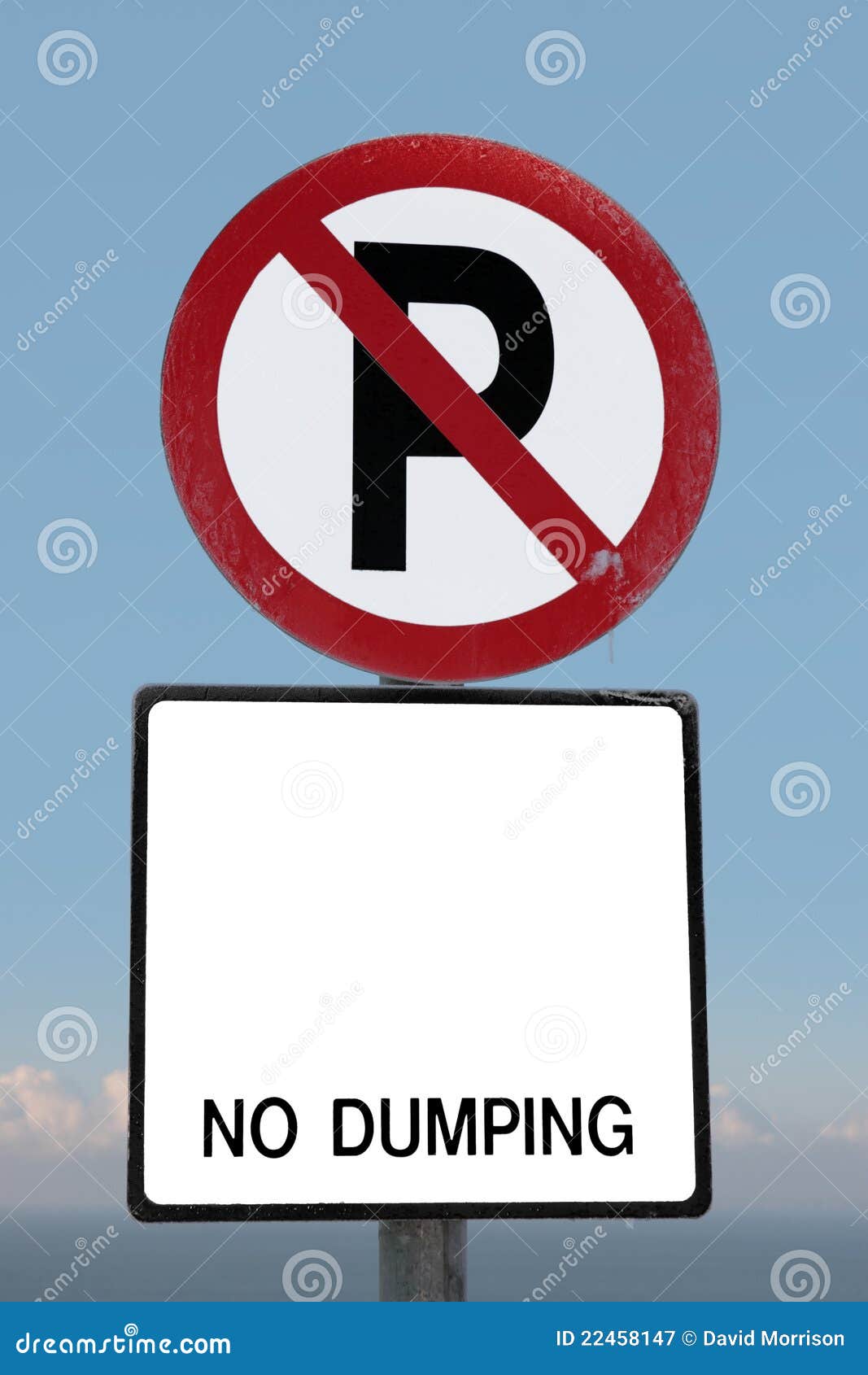No Parking Sign on a Cliff Edge with Clipping Path Stock Image - Image ...