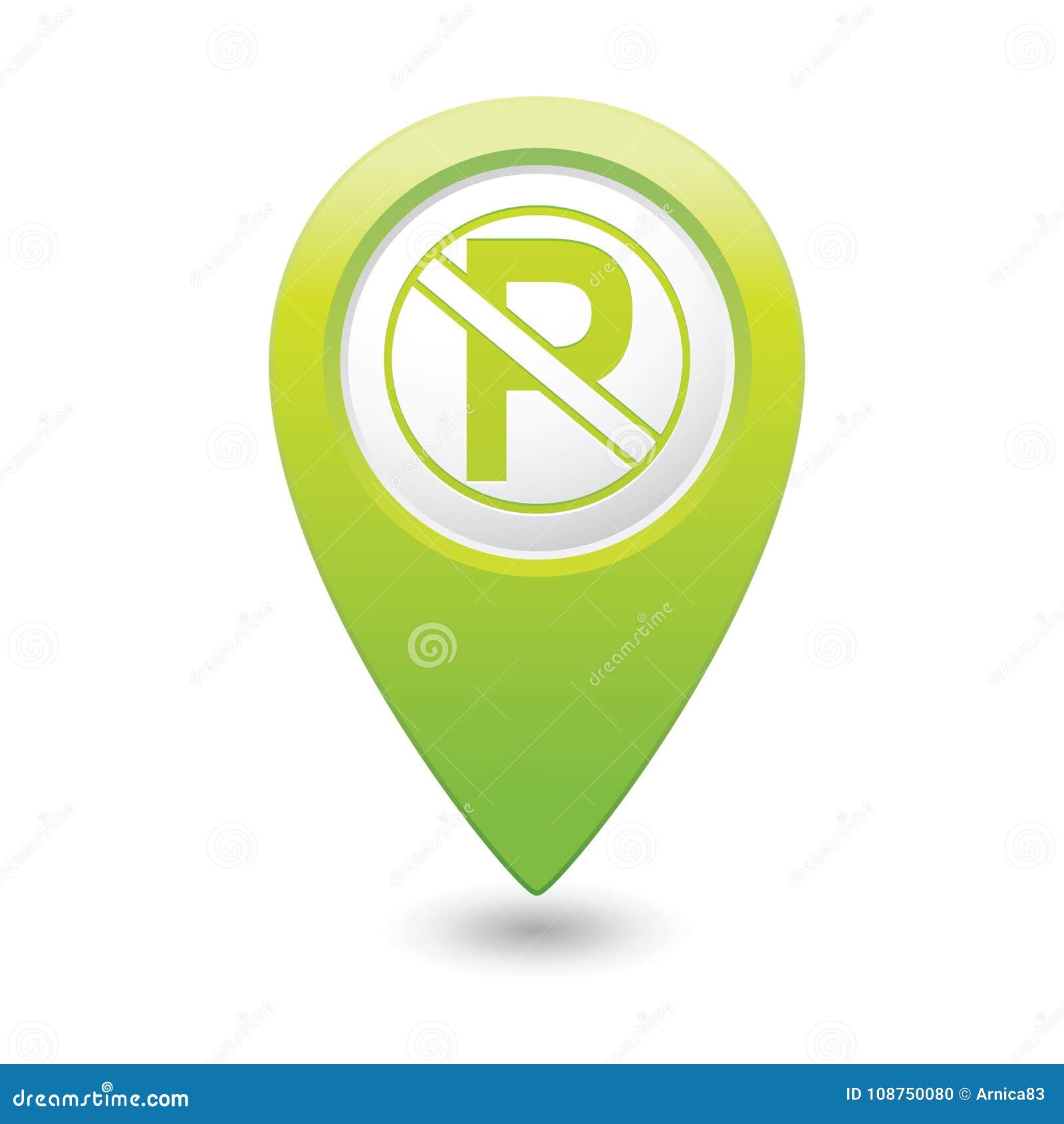 No Parking Sign on Map Pointer Stock Vector - Illustration of internet ...