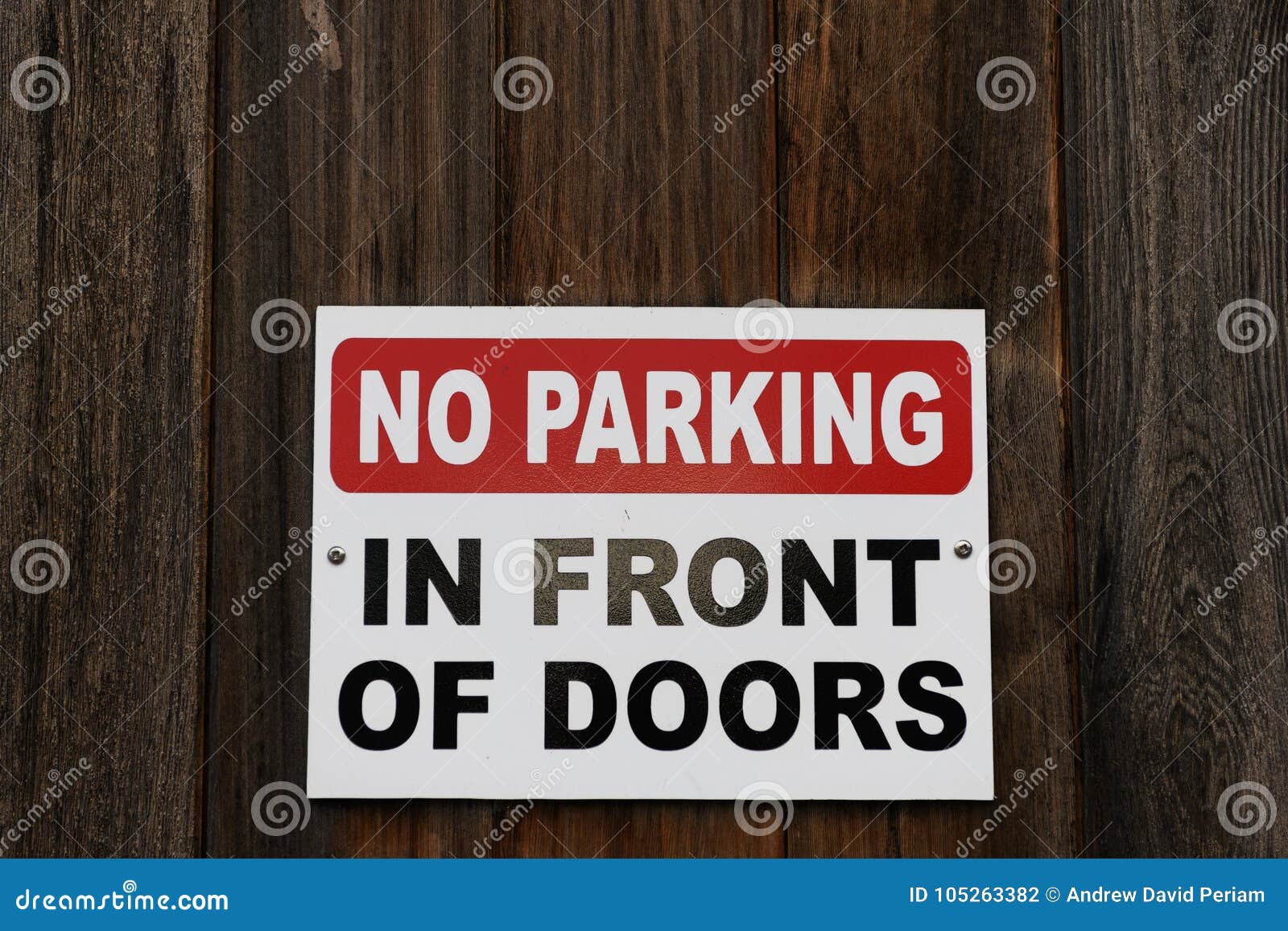 No Parking Sign post stock photo. Image of notice, front - 105263382