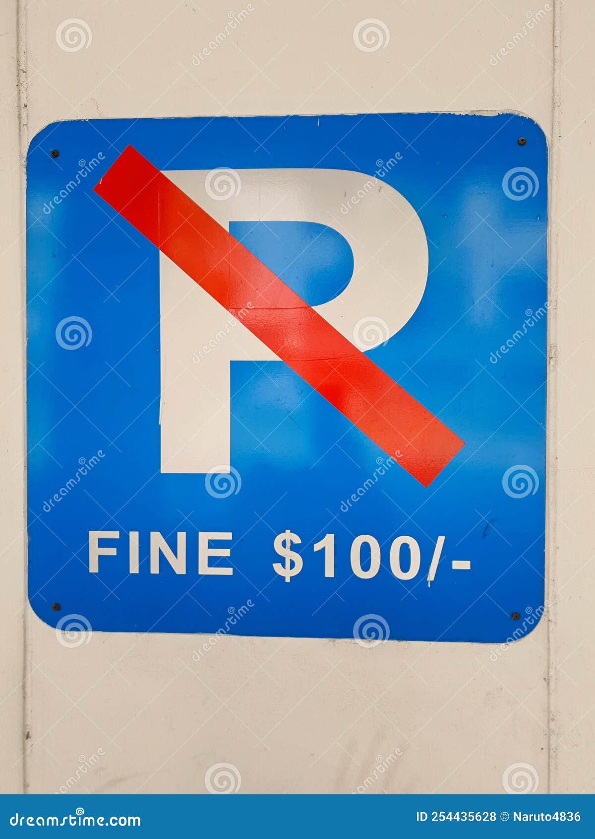 No Parking signage stock photo. Image of warning, blue - 254435628