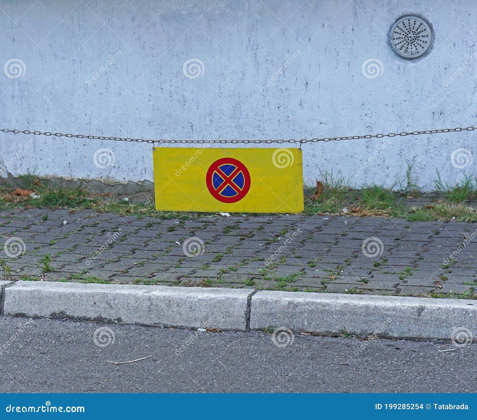 No parking stock photo. Image of reserved, hanging, warning - 199285254