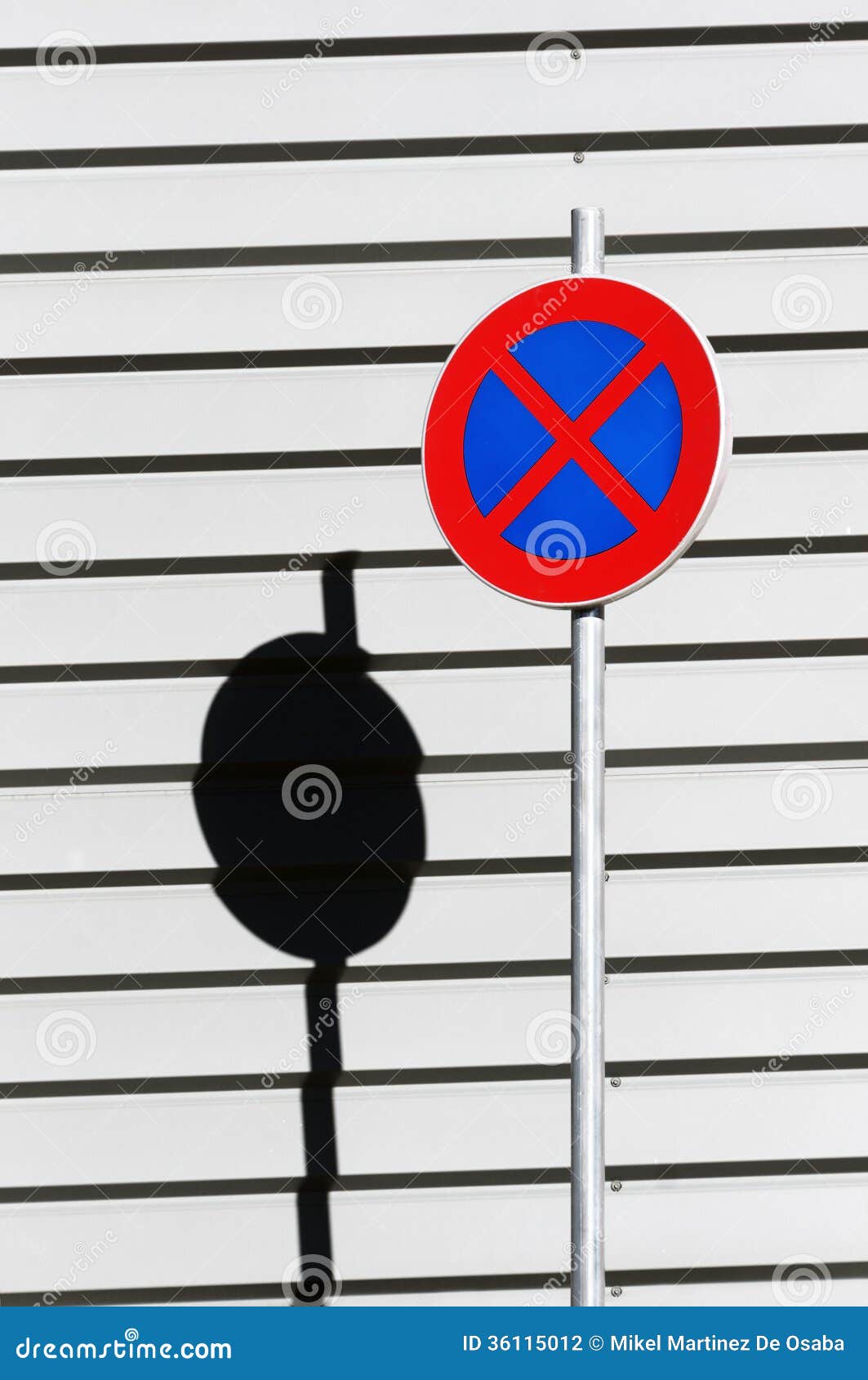 No Parking Traffic Sign and Shadow Stock Photo - Image of prohibition ...