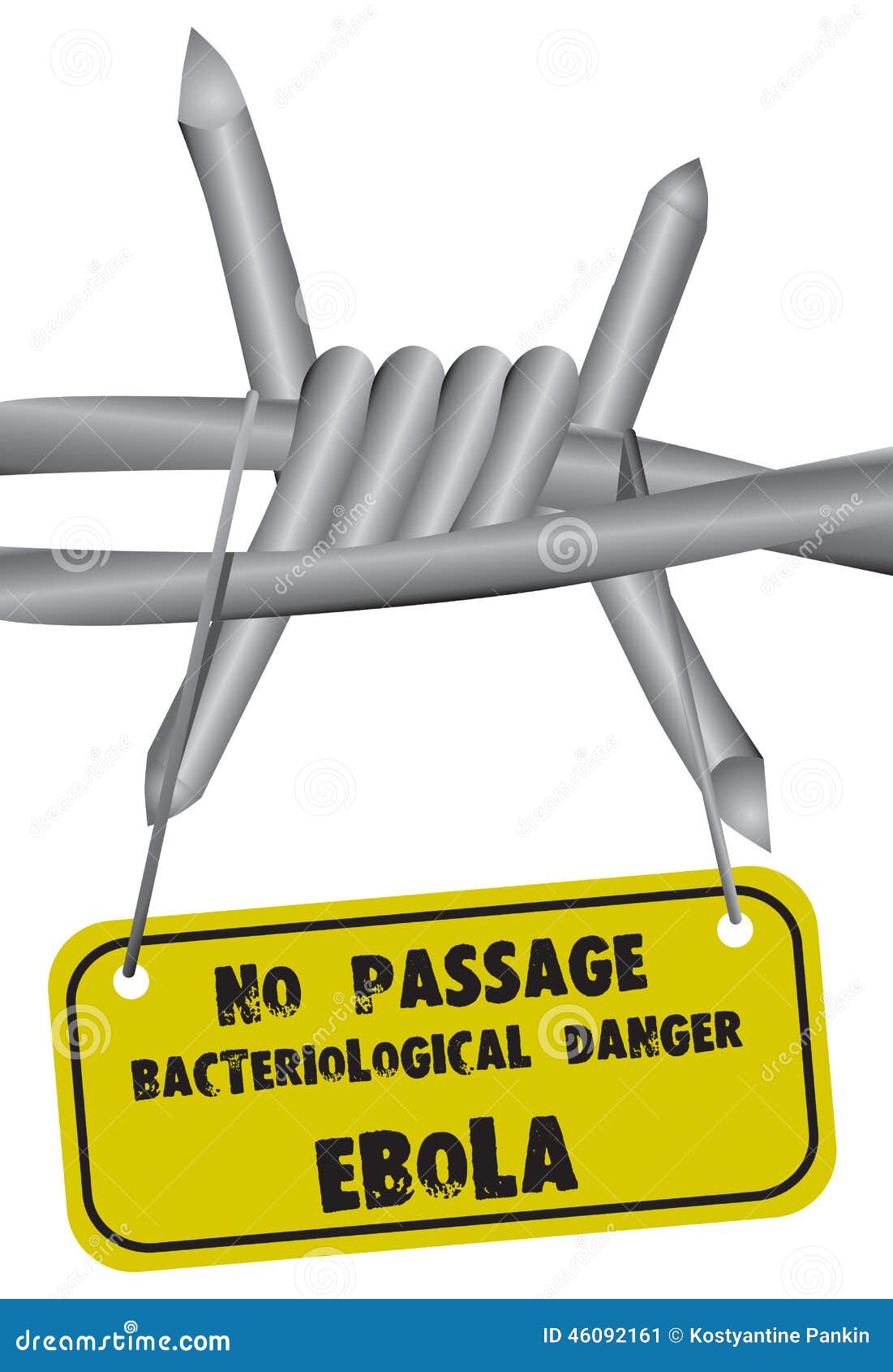 No Pass Bacteriological Danger Stock Vector - Illustration of barb ...