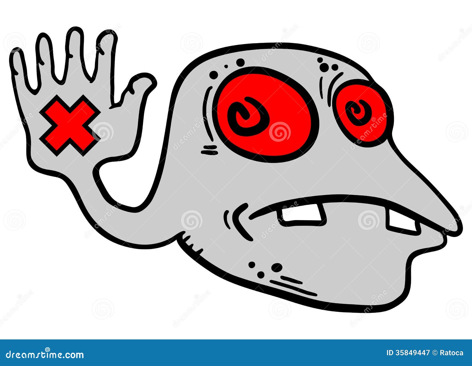 No pass stock vector. Illustration of cartoon, expressive - 35849447