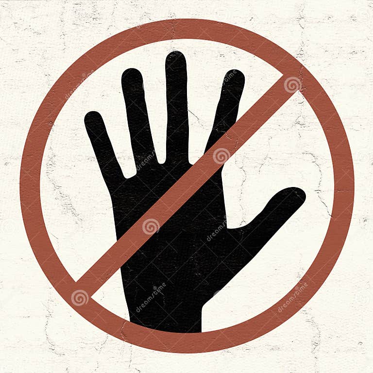 No pass sign stock illustration. Illustration of hand - 80105250