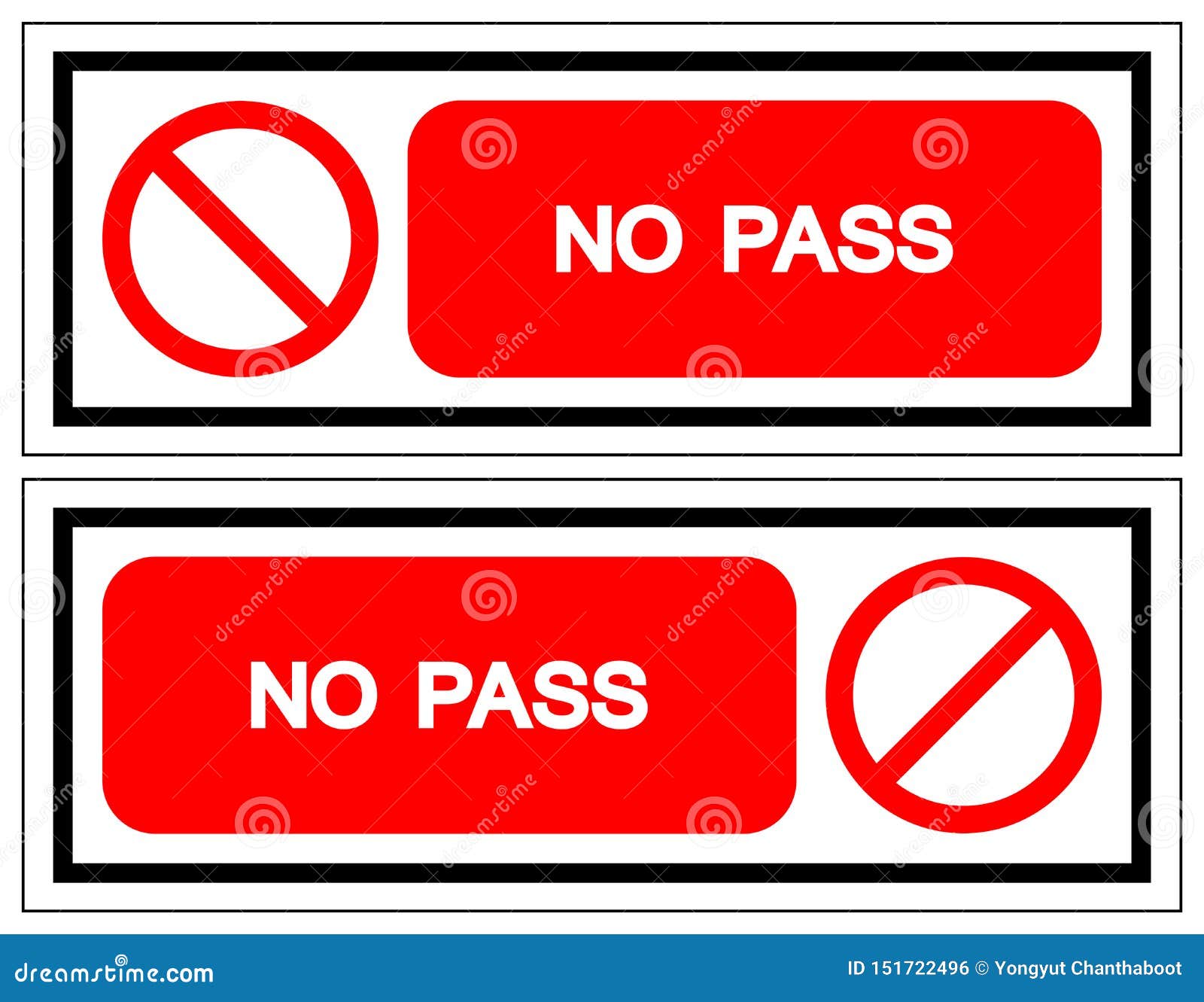 No Pass Symbol Sign, Vector Illustration, Isolate on White Background ... No Pass Symbol Sign, Vector Illustration, Isolate on White Background ...