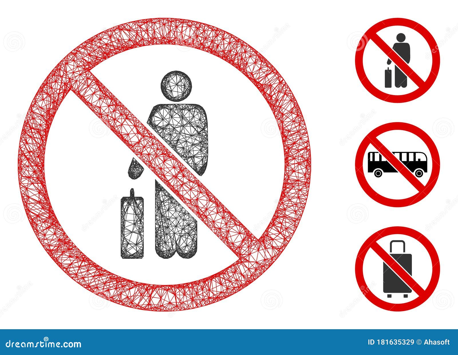 No Passenger Polygonal Web Vector Mesh Illustration Stock Illustration ...