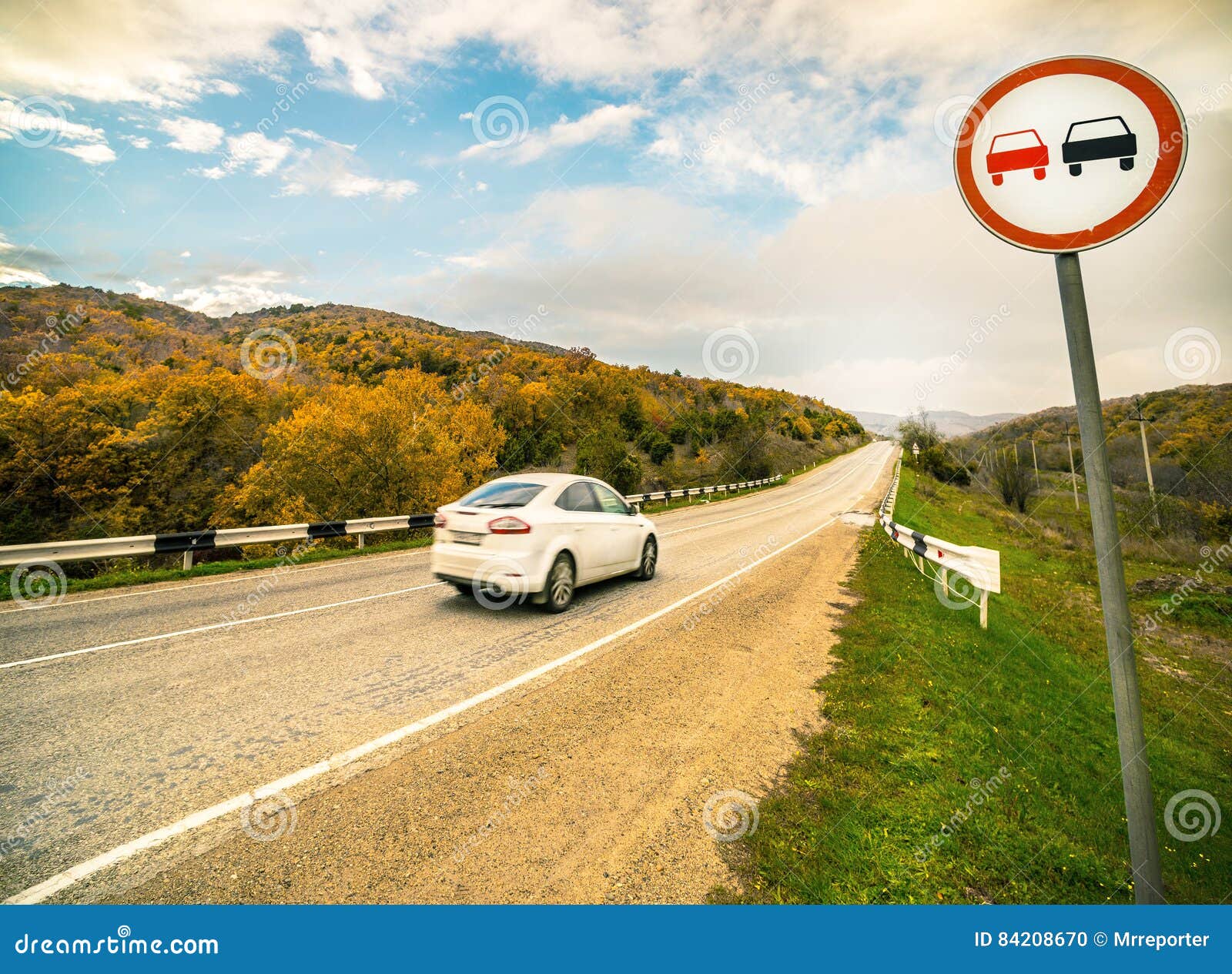 No passing ! stock photo. Image of asphalt, wayside, motion - 84208670