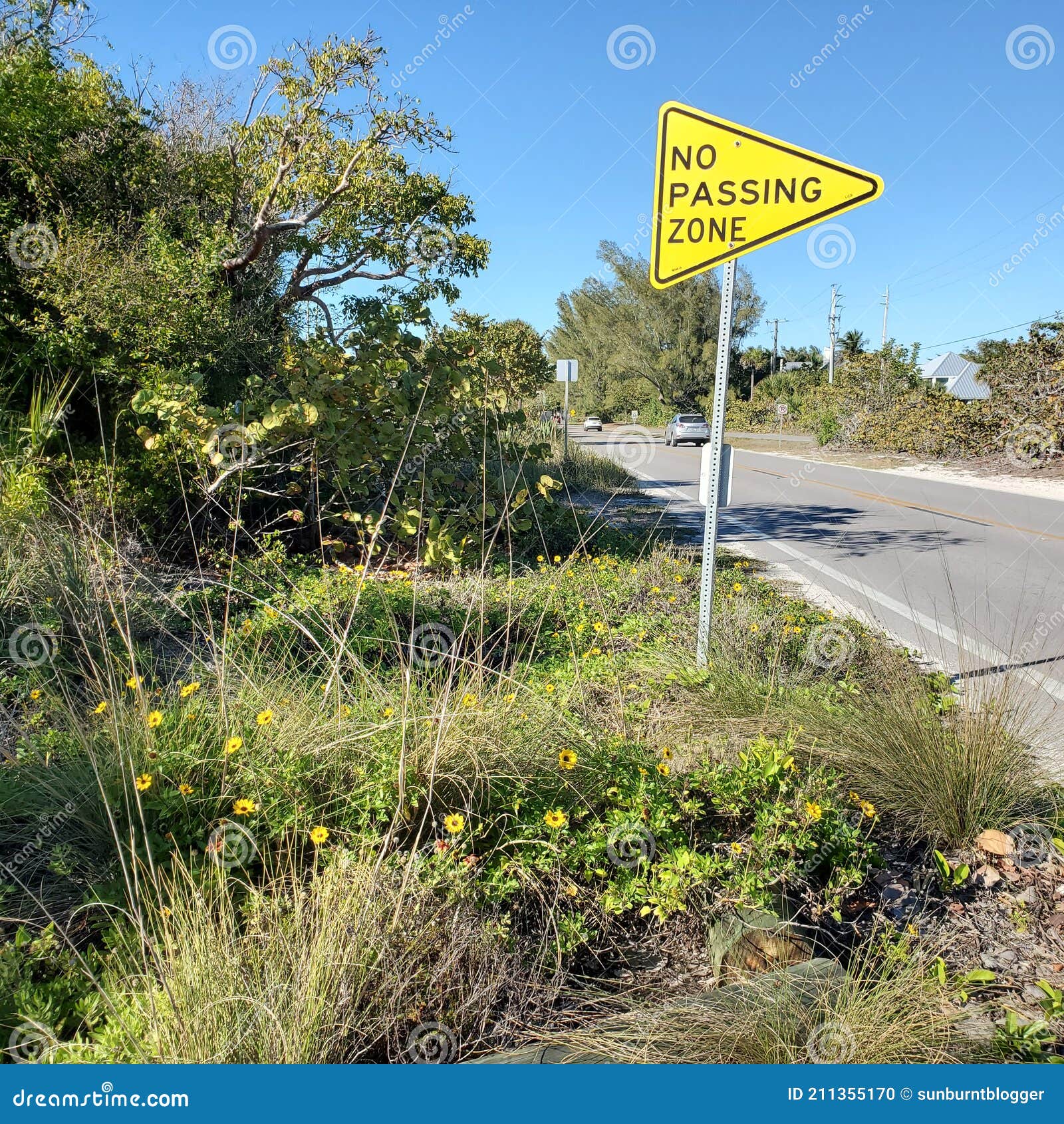 Sign Along Railroad Track Indicating That A Stop Station Is Coming ...